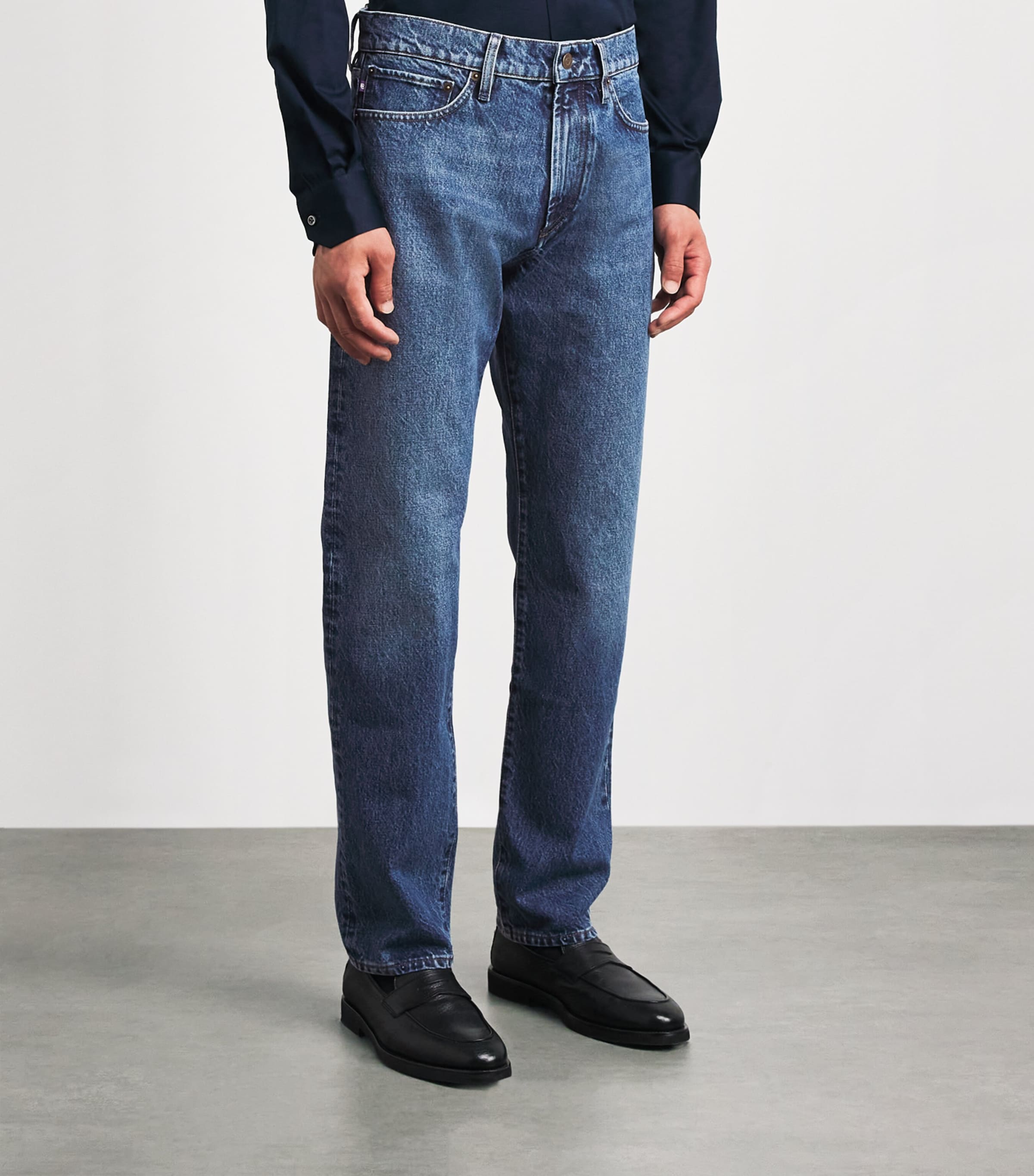 Ralph Lauren Purple Label Navy Straight Jeans | Harrods US