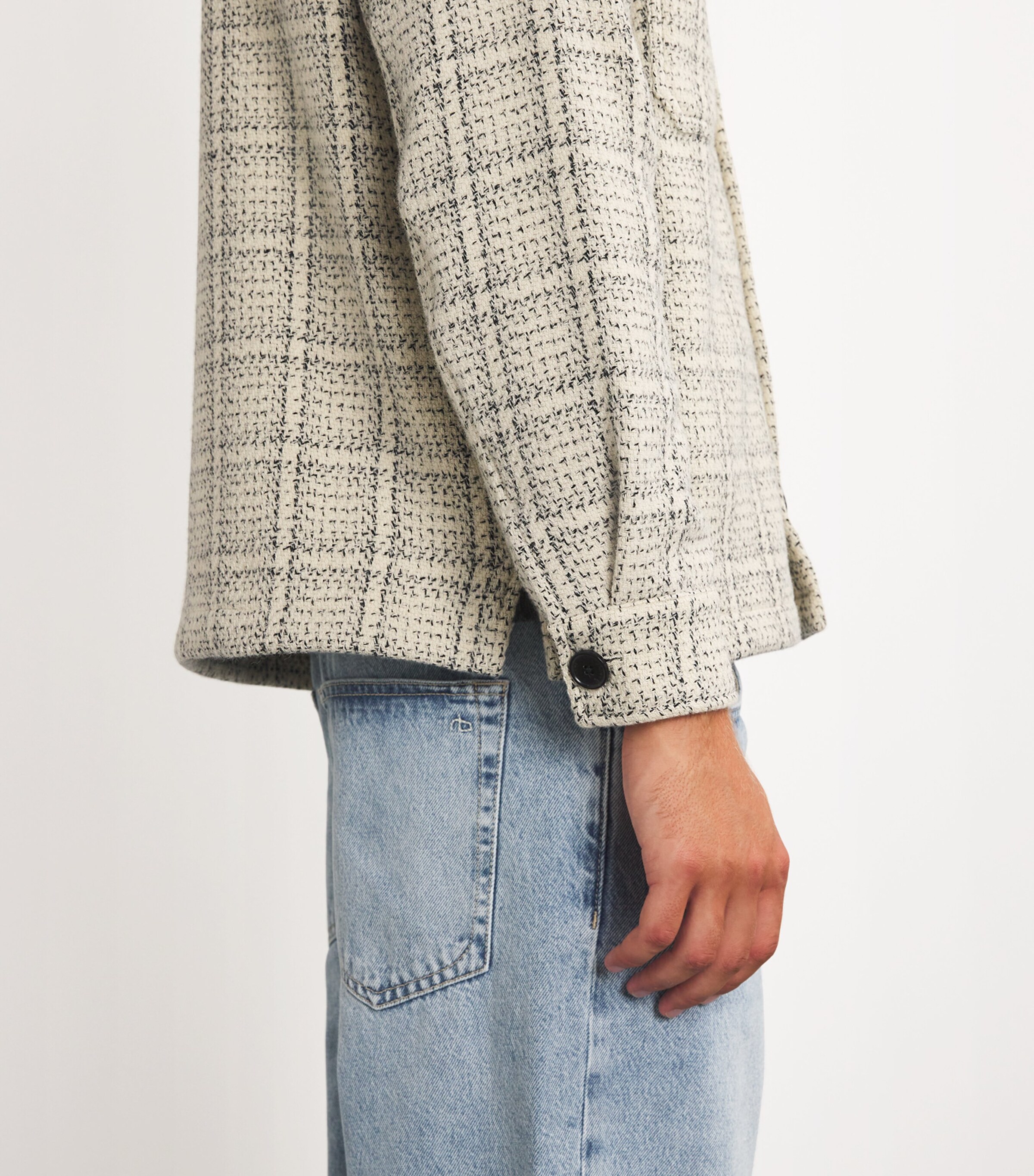 FRAME Wool-Blend Check Overshirt | Harrods UK