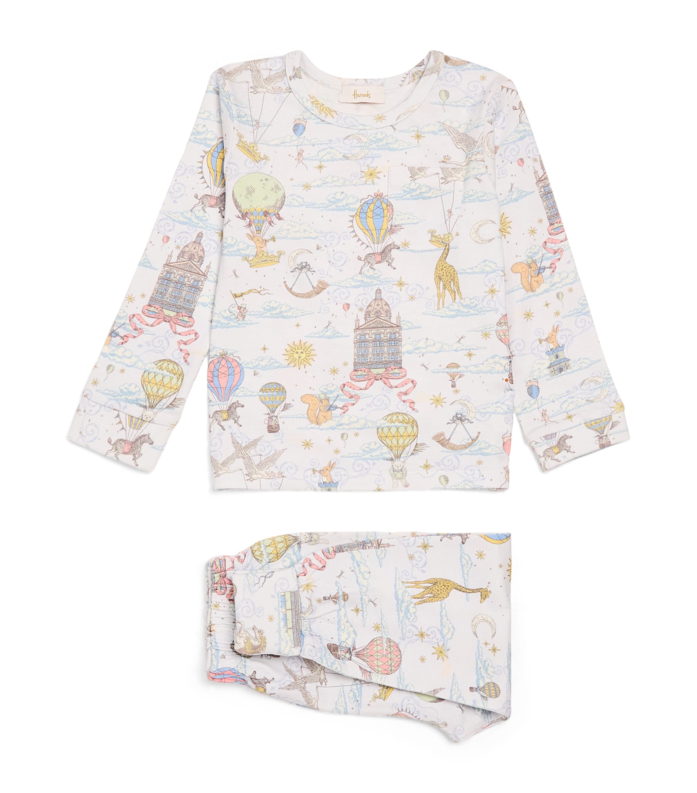 Harrods Multi Organic Cotton Balloon Pyjama Set (2-6 Years) | Harrods UK