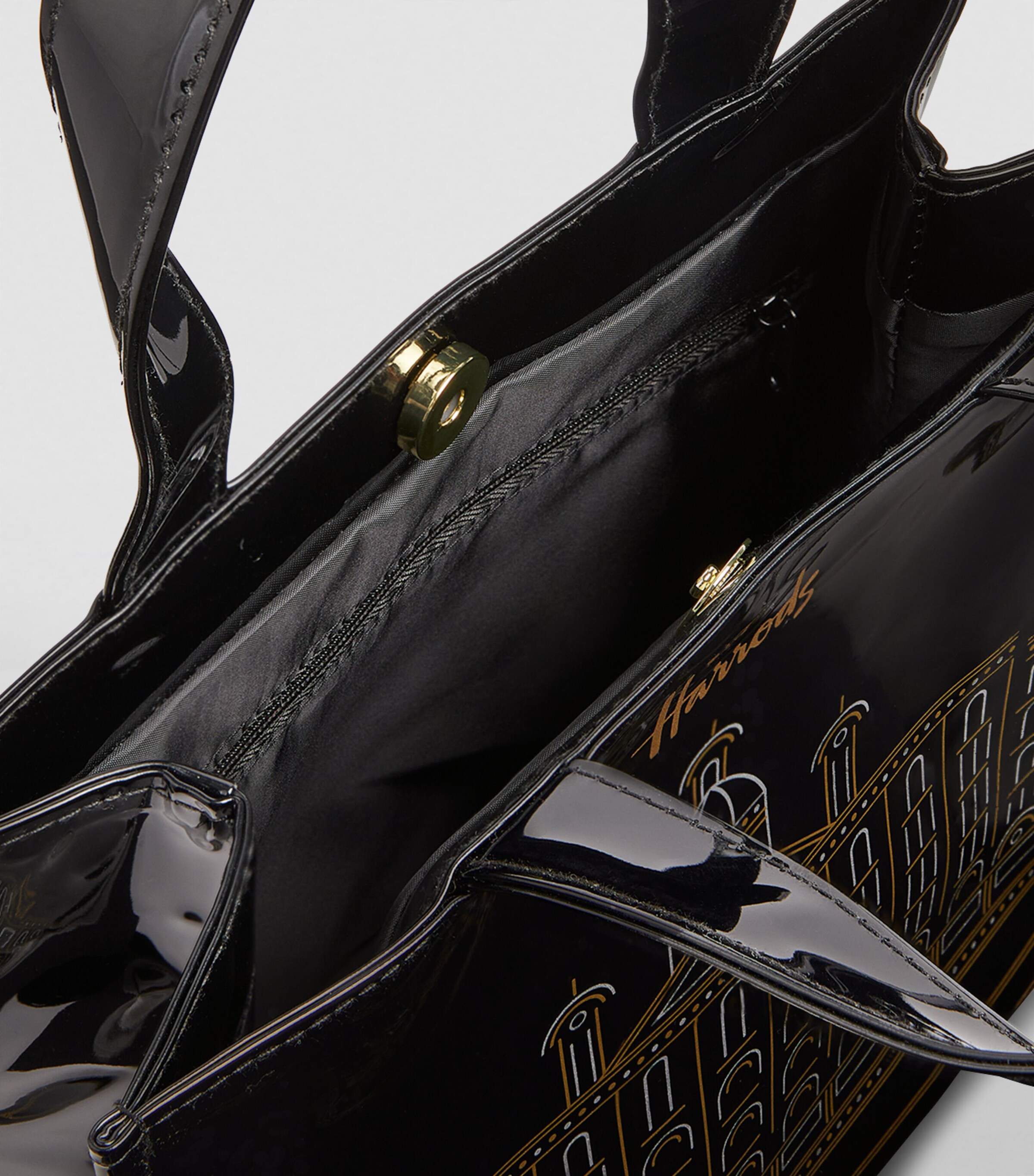 Harrods Black Small Harrods Outline Shopper Bag | Harrods HK