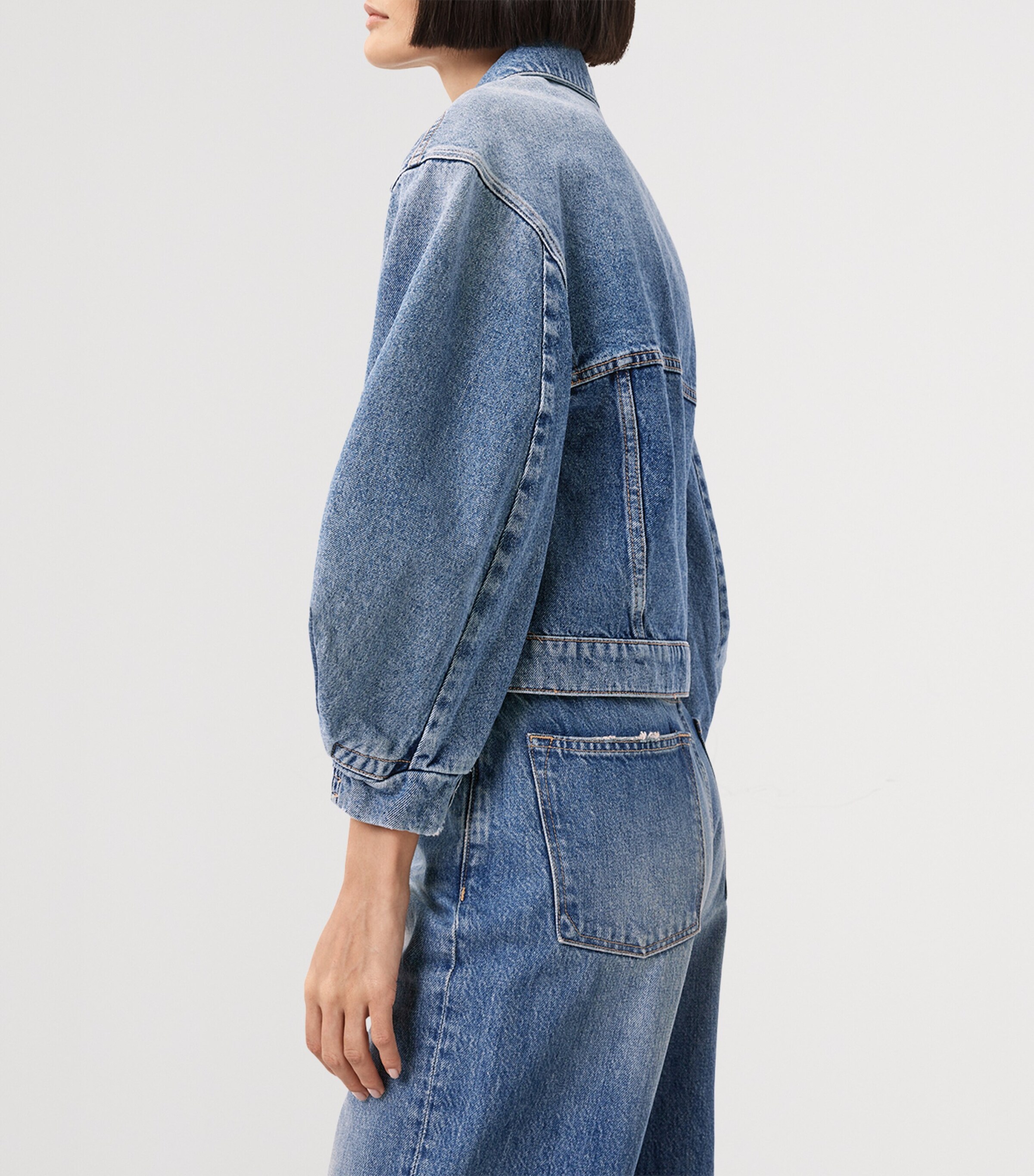 AllSaints Blue Organic Cotton Luca Denim Jacket | Harrods US
