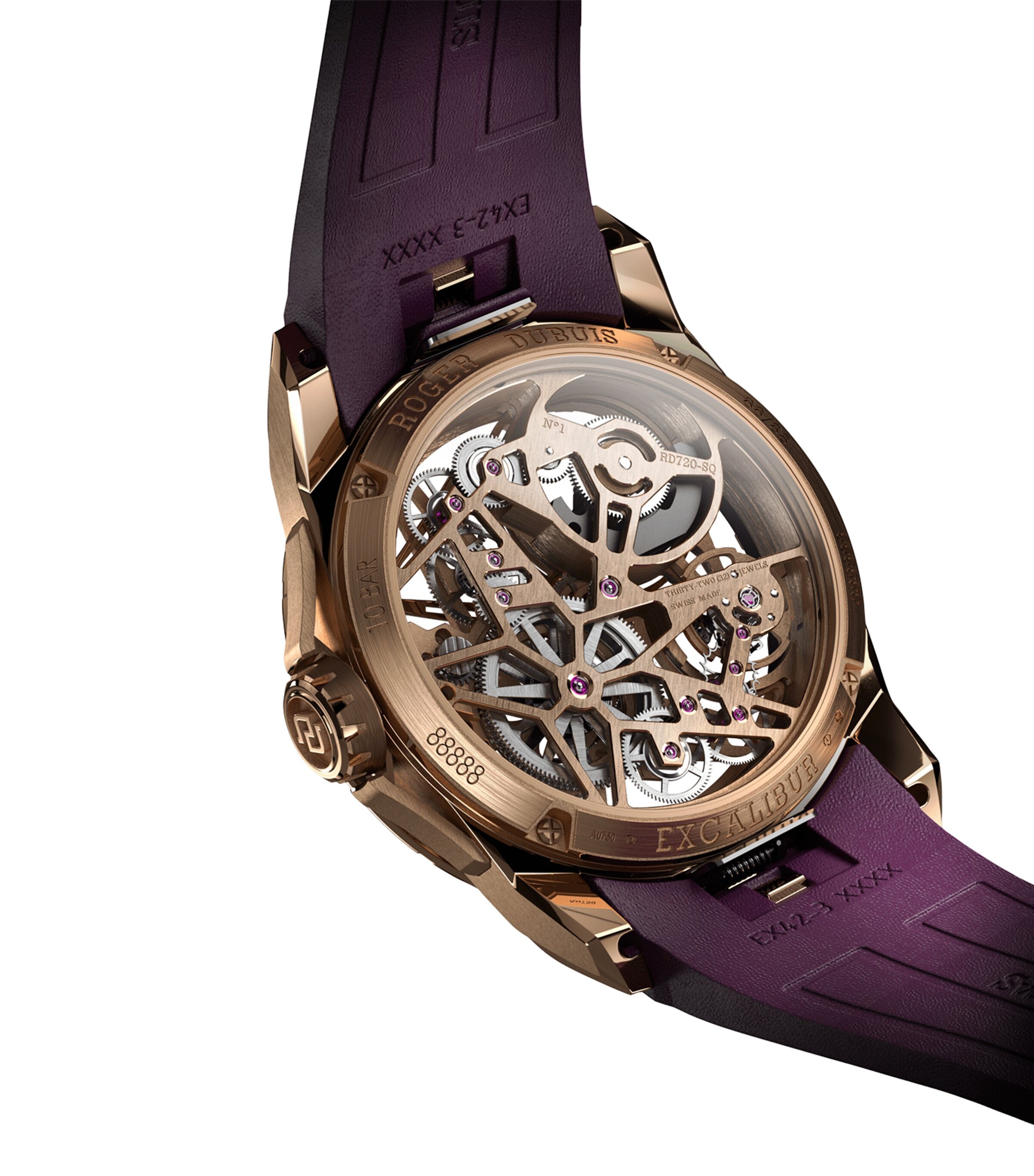 Roger Dubuis EON Gold and Diamond Excalibur Monobalancier Watch 42mm ...