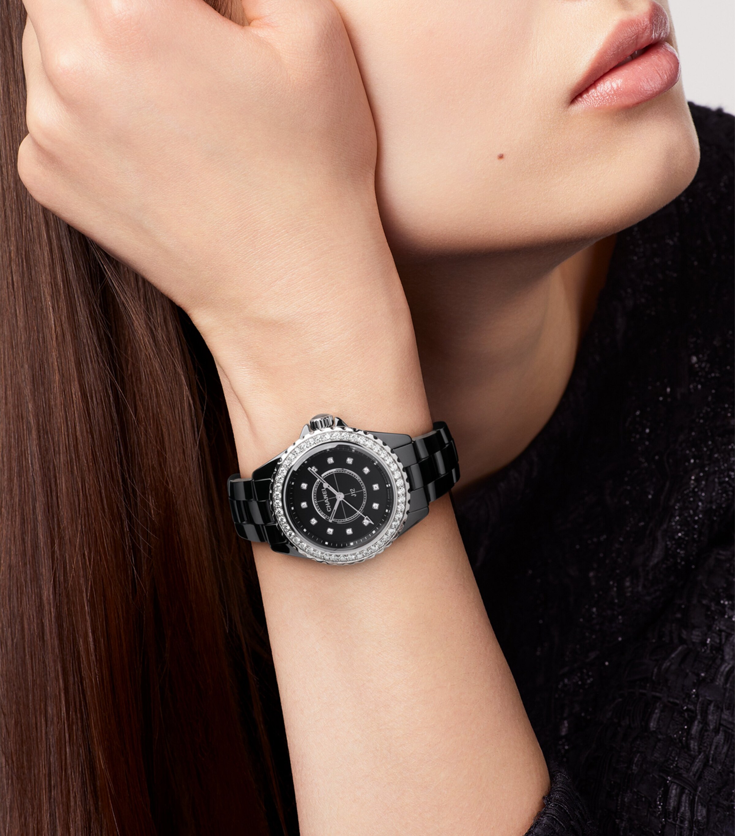 CHANEL Ceramic and Diamond J12 Watch 33mm | Harrods UK