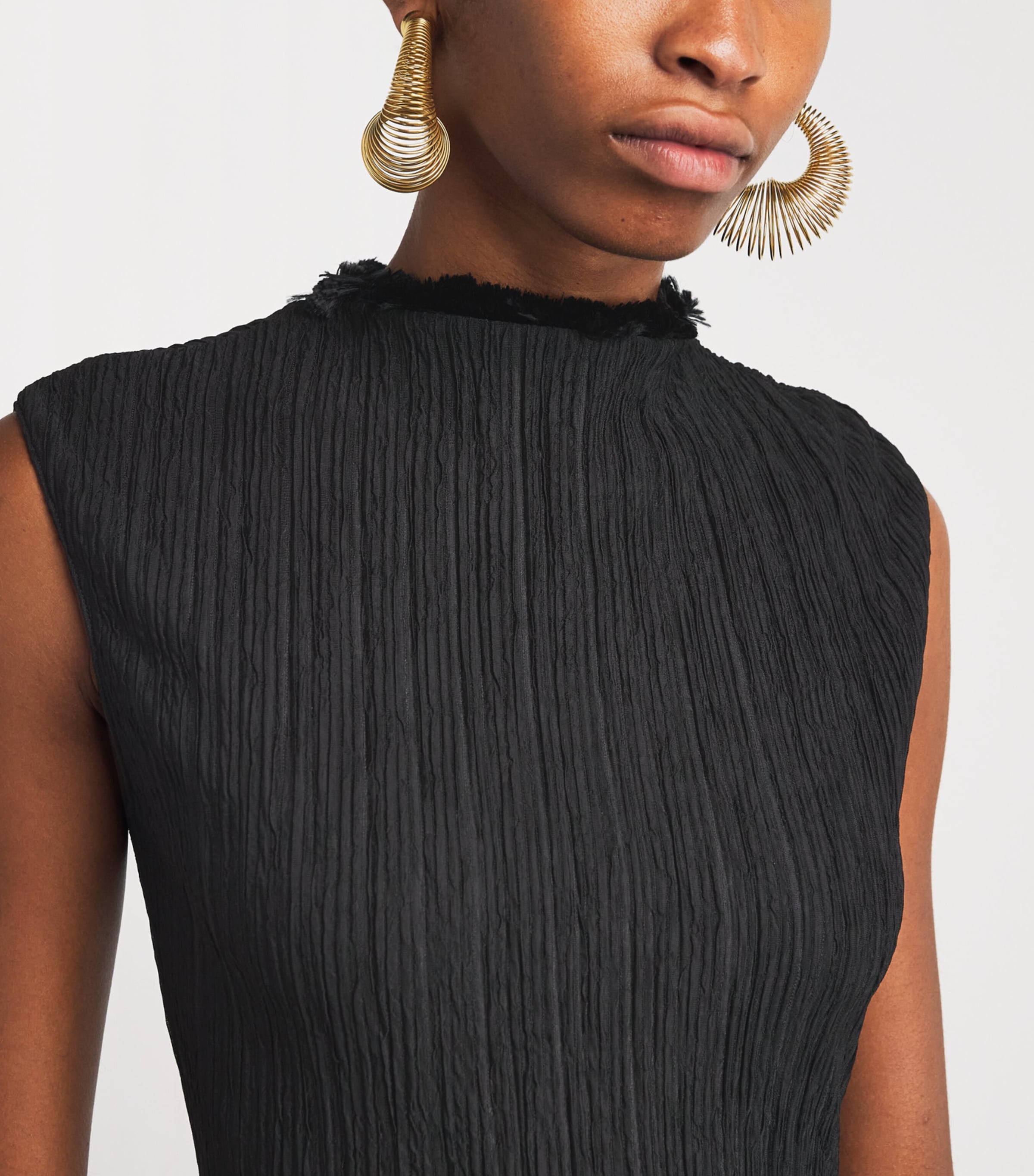 CAMILLA AND MARC Black Pleated Mavis Midi Dress | Harrods ME