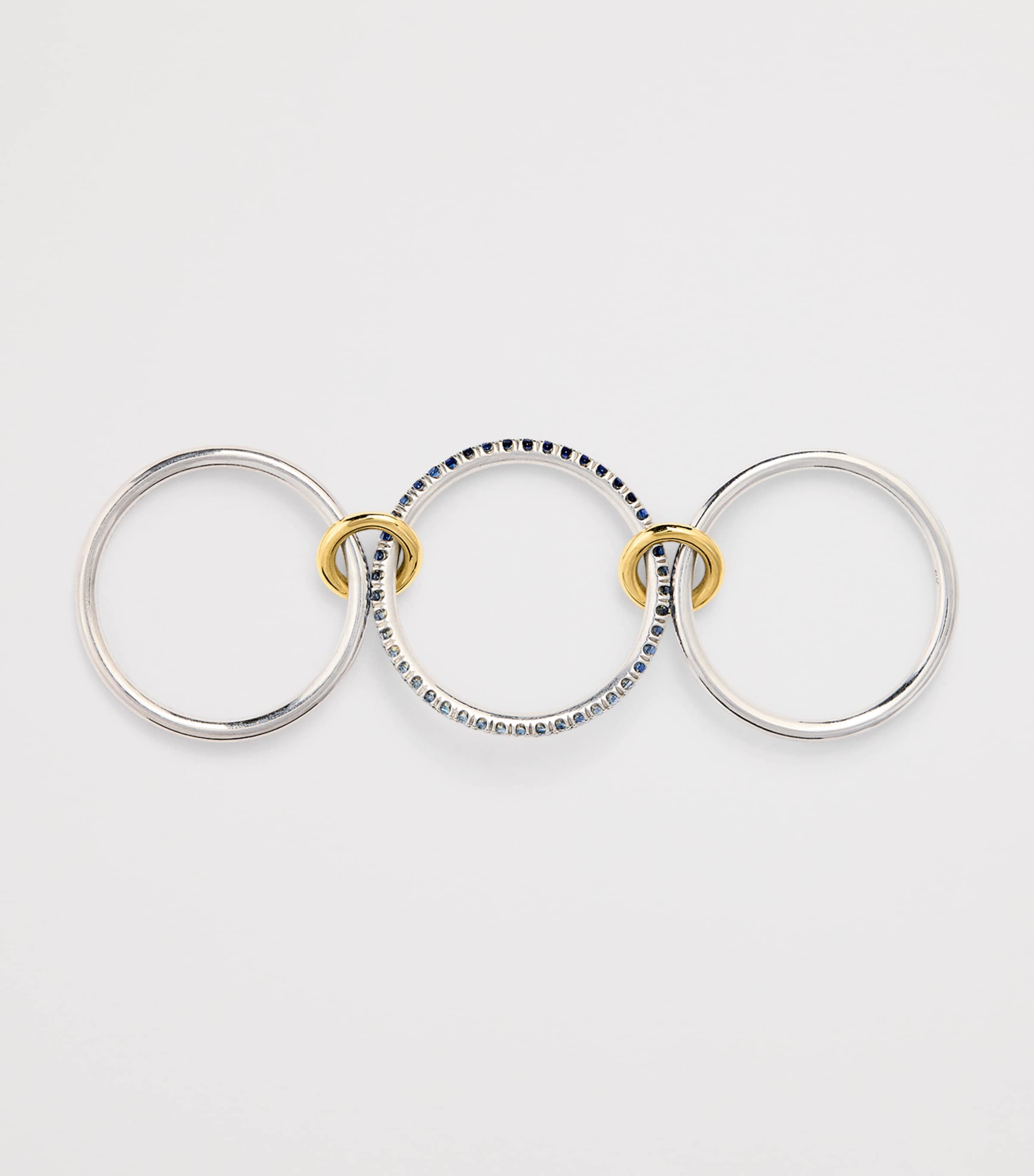 Spinelli Kilcollin Sterling Silver, Yellow Gold and Sapphire Tigris ...