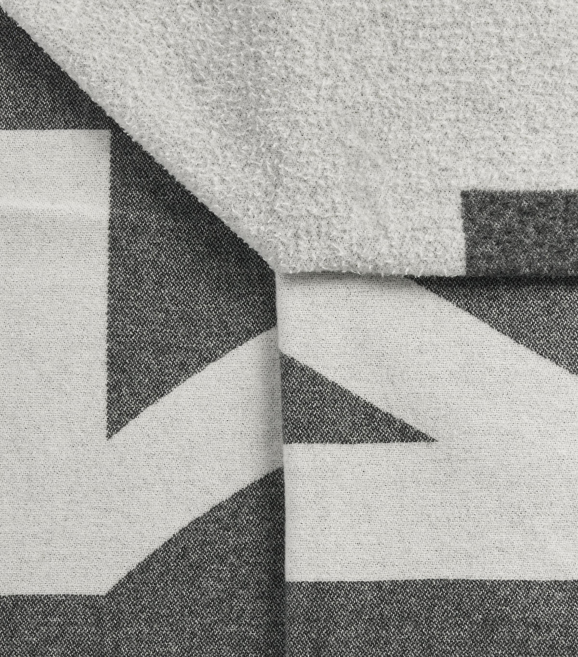 NN07 Black Wool-Blend Logo Scarf | Harrods CA