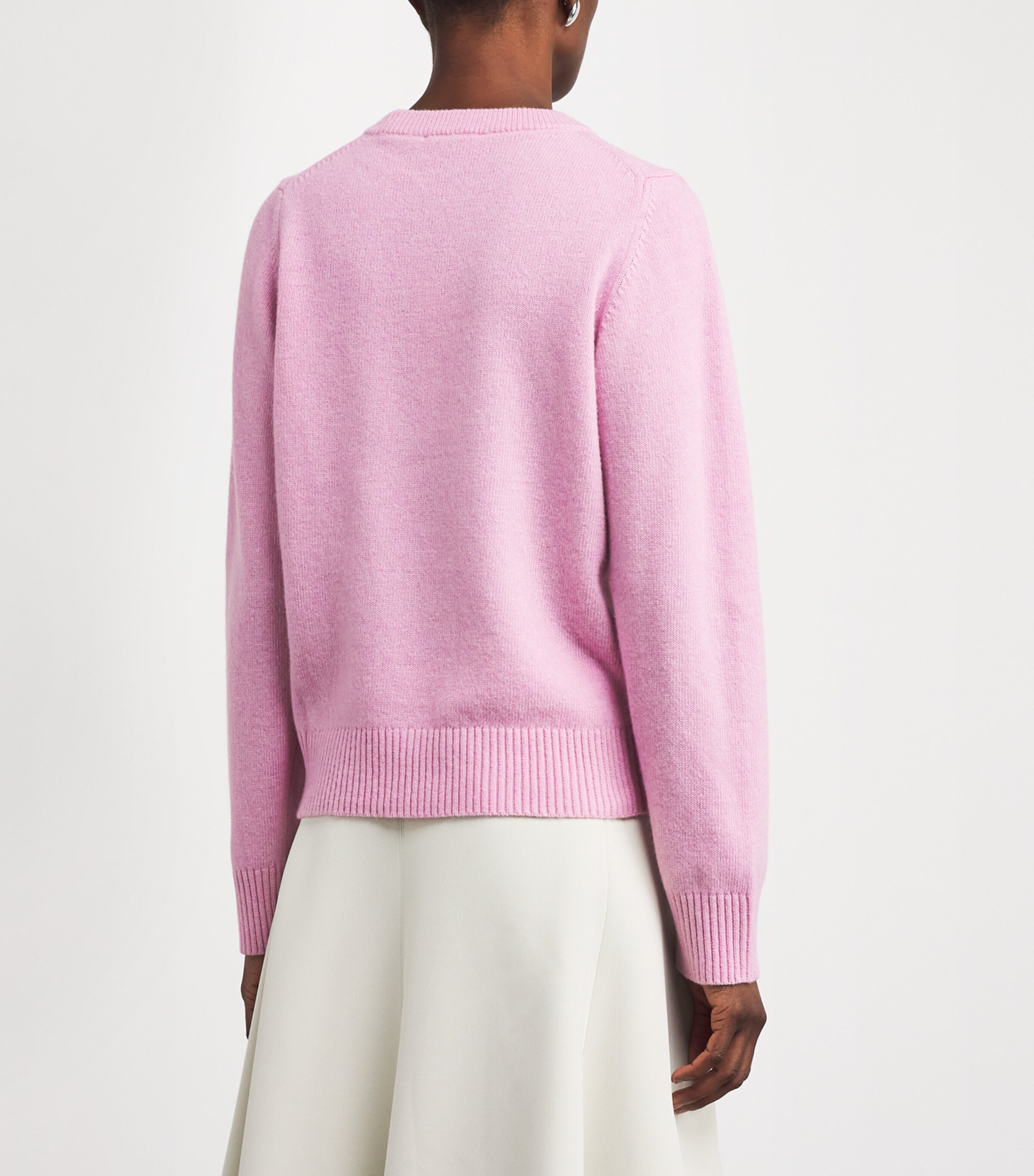 GANNI Pink Wool-Blend Poodle Sweater | Harrods UK