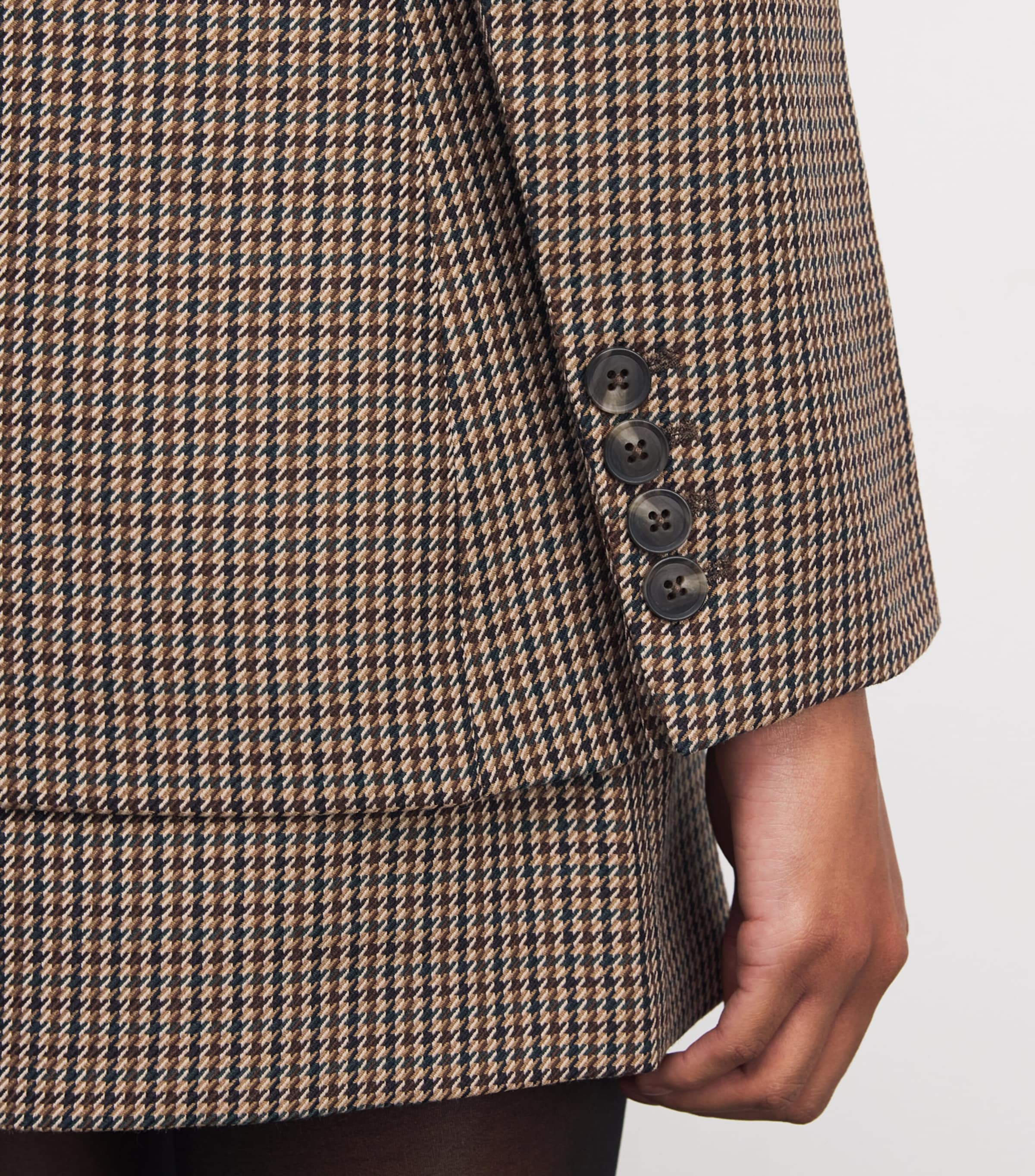 PAIGE Wool-Blend Houndstooth Quentin Blazer | Harrods IN