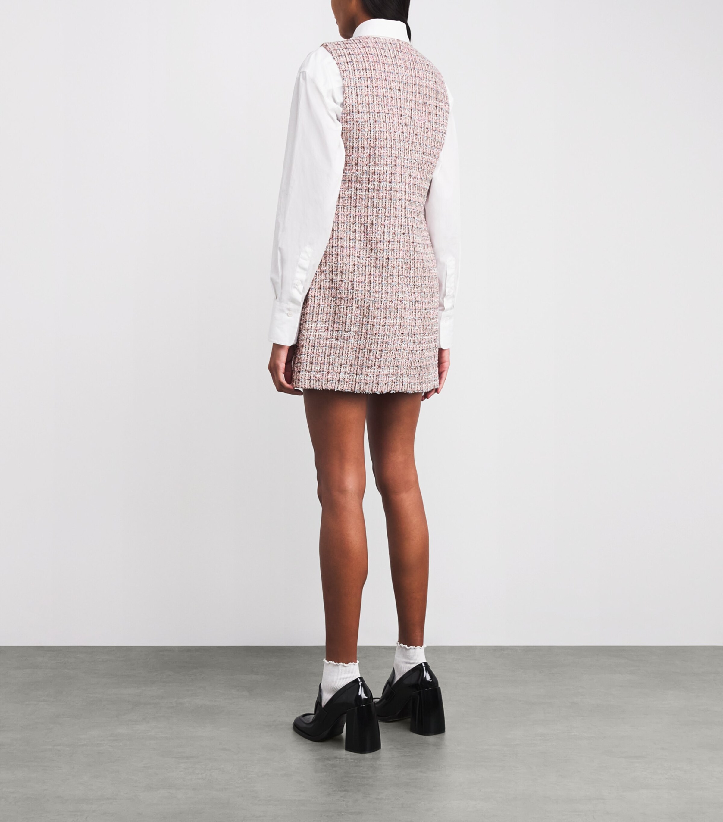 Self-Portrait Pink Bouclé Mini Dress | Harrods HK
