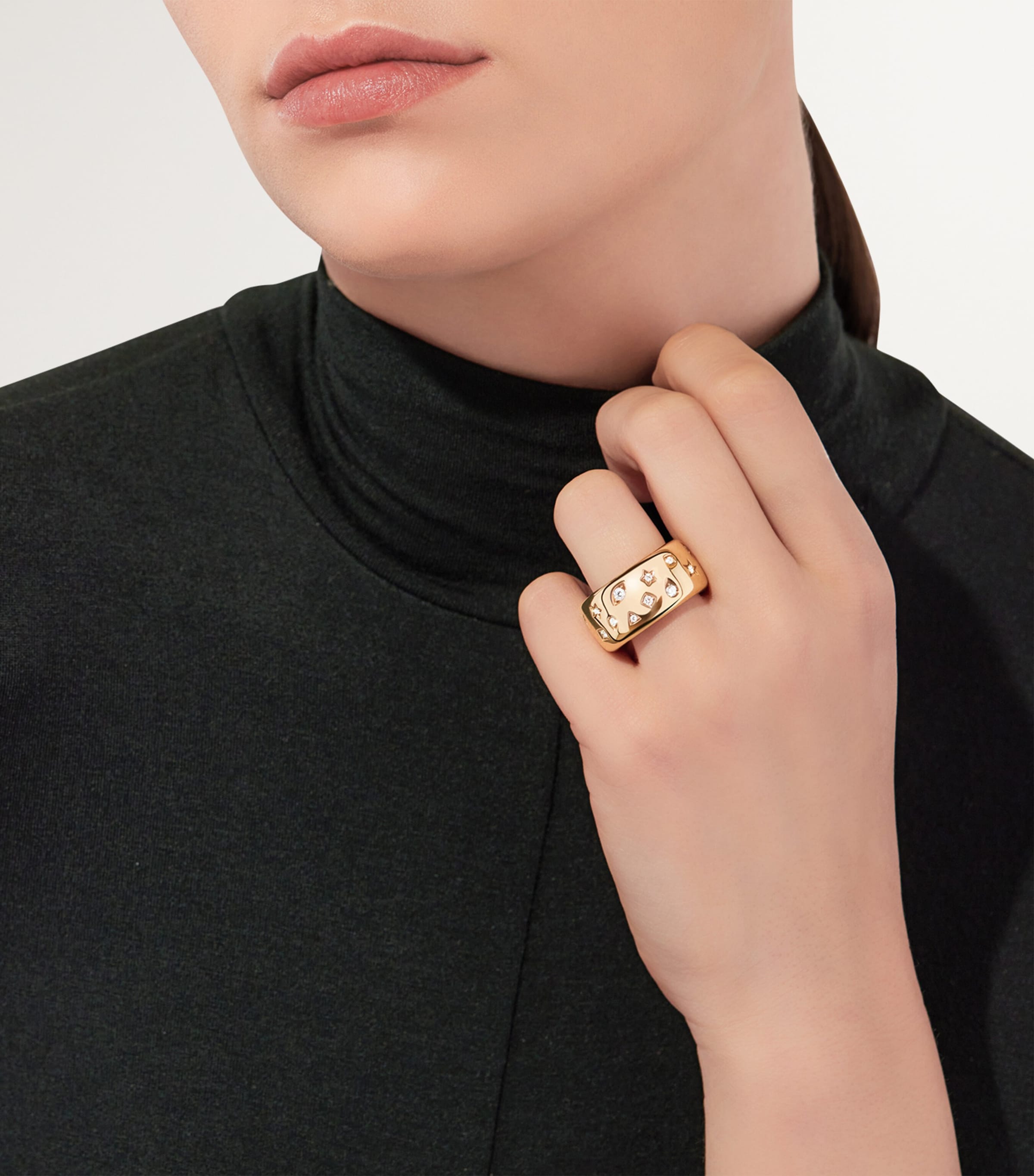 Pomellato Rose Gold and Diamond Iconica Ring | Harrods UK