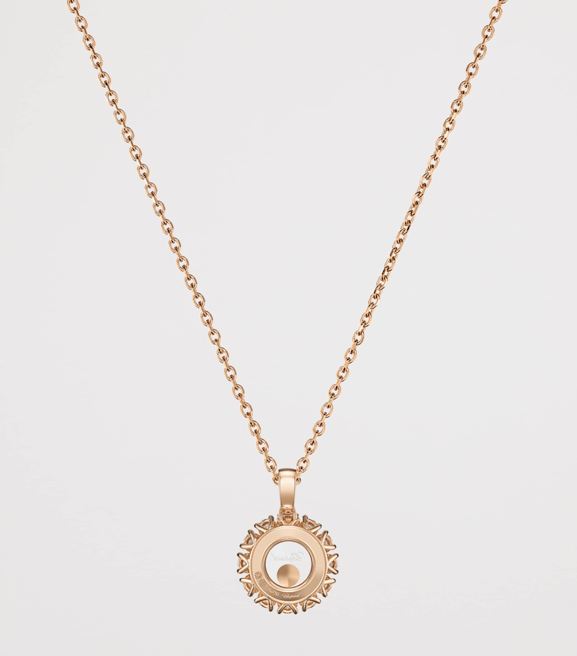 Chopard Rose Gold and Diamond Happy Diamonds Icons Joaillerie Pendant ...