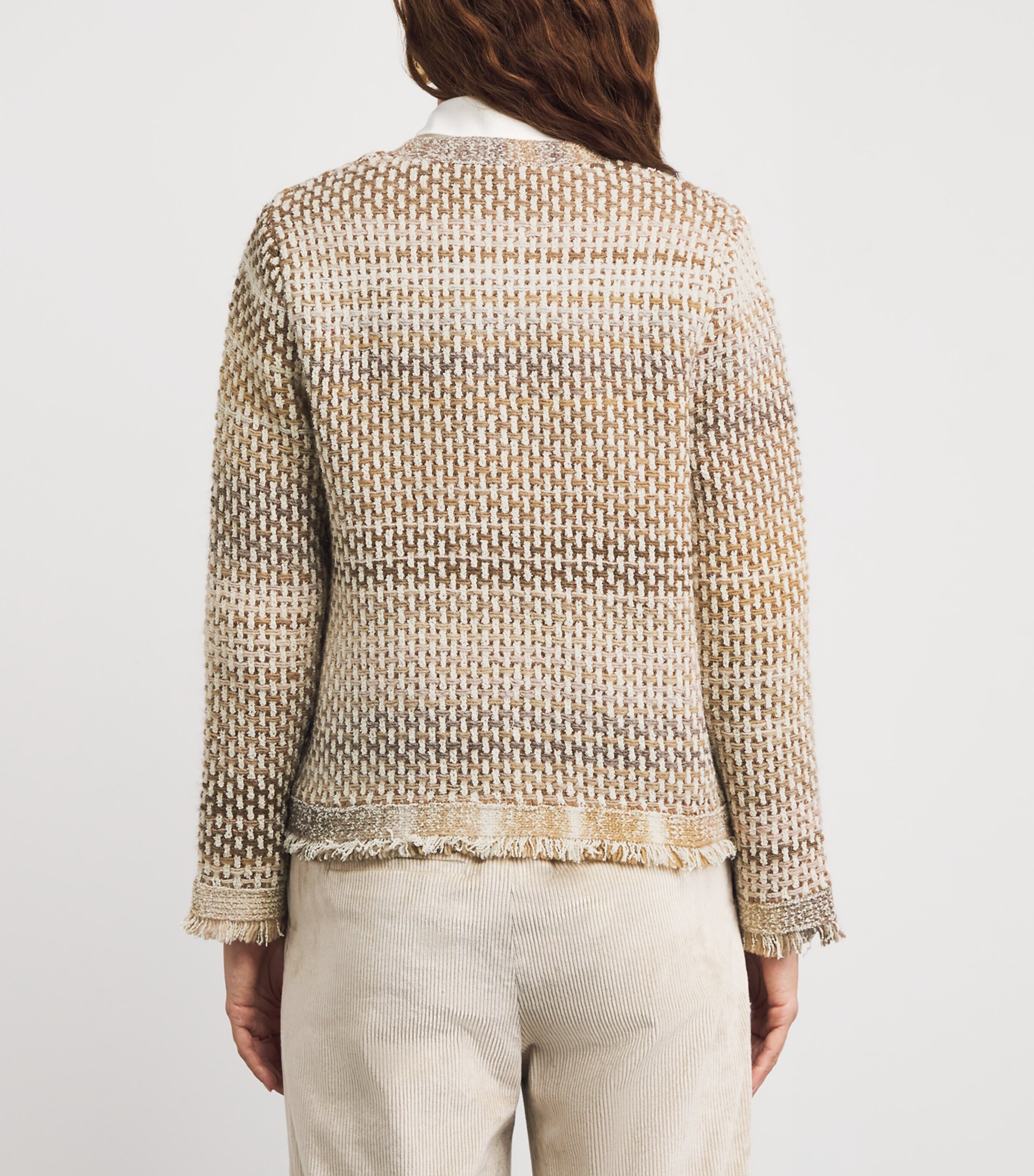 Veronica Beard Beige Knitted Sariyah Jacket | Harrods US