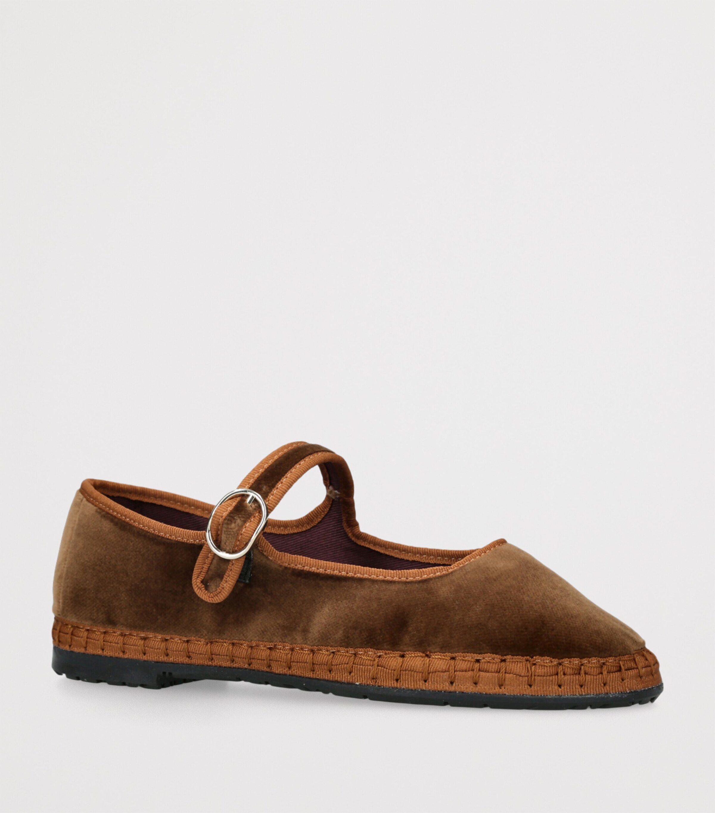 Flabelus Brown Velvet Yoki Mary Janes | Harrods ES