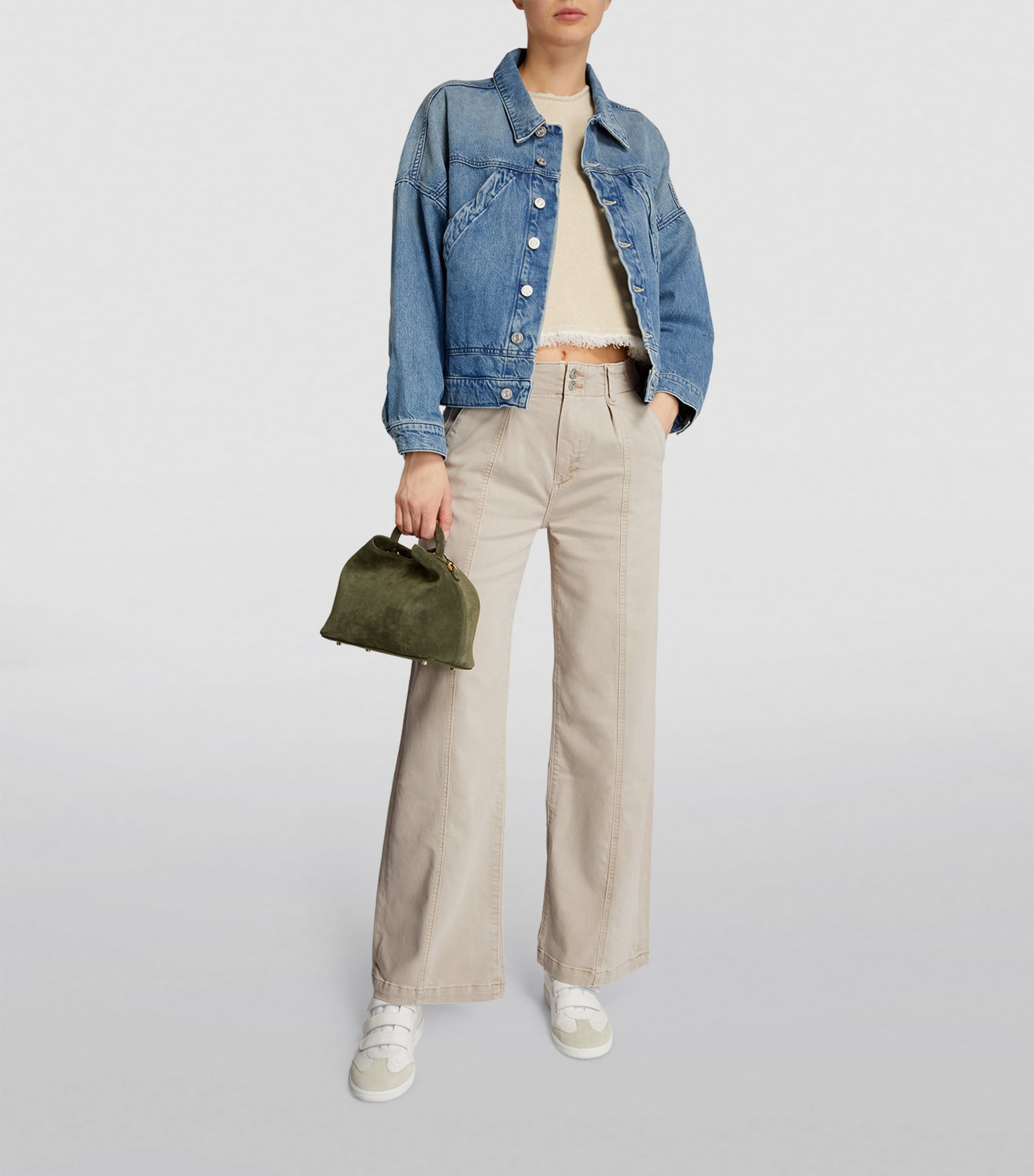 PAIGE Brooklyn 31 Wide-Leg Jeans | Harrods UK