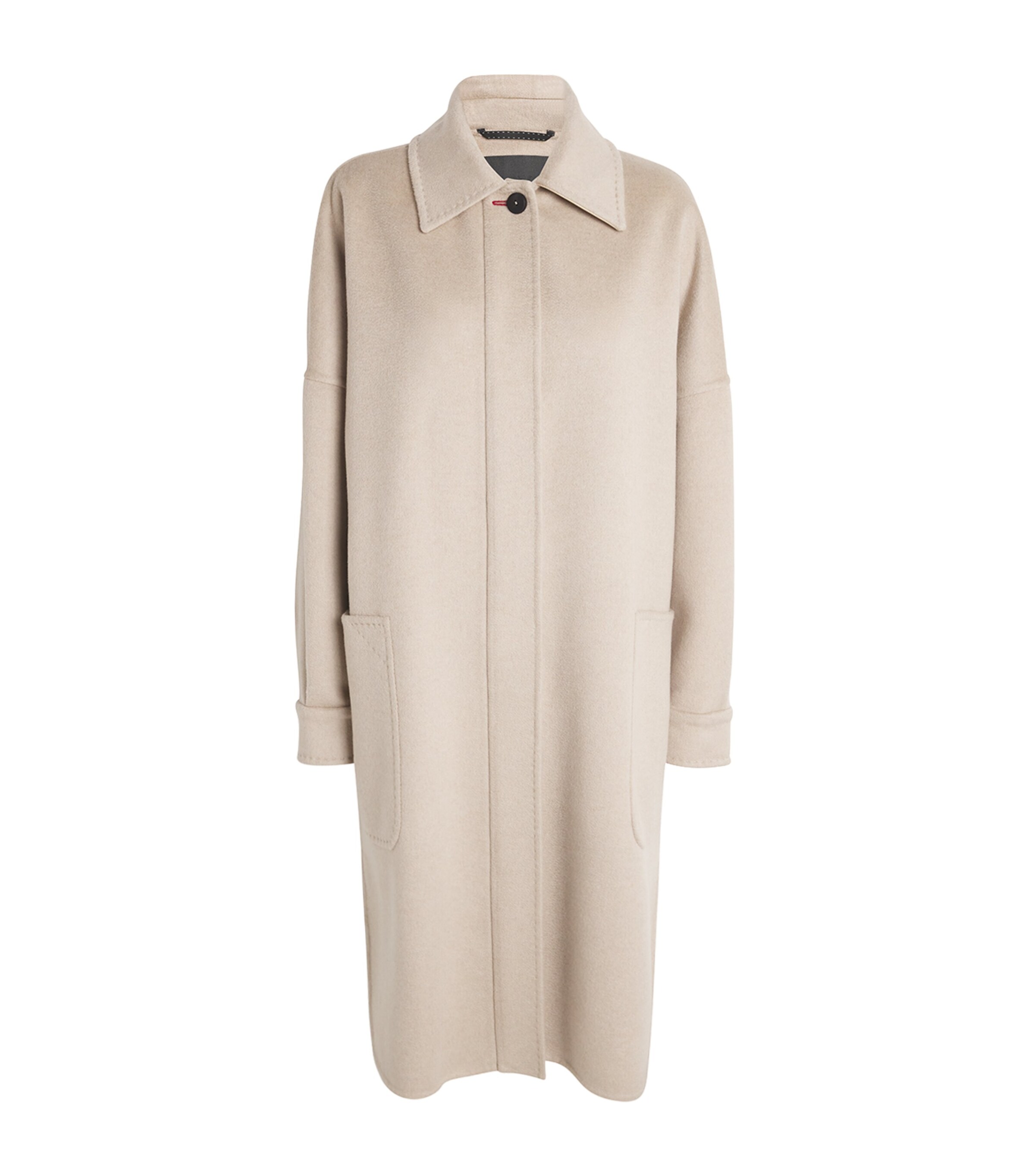 Max Mara Beige Cashmere Button-Up Coat | Harrods US