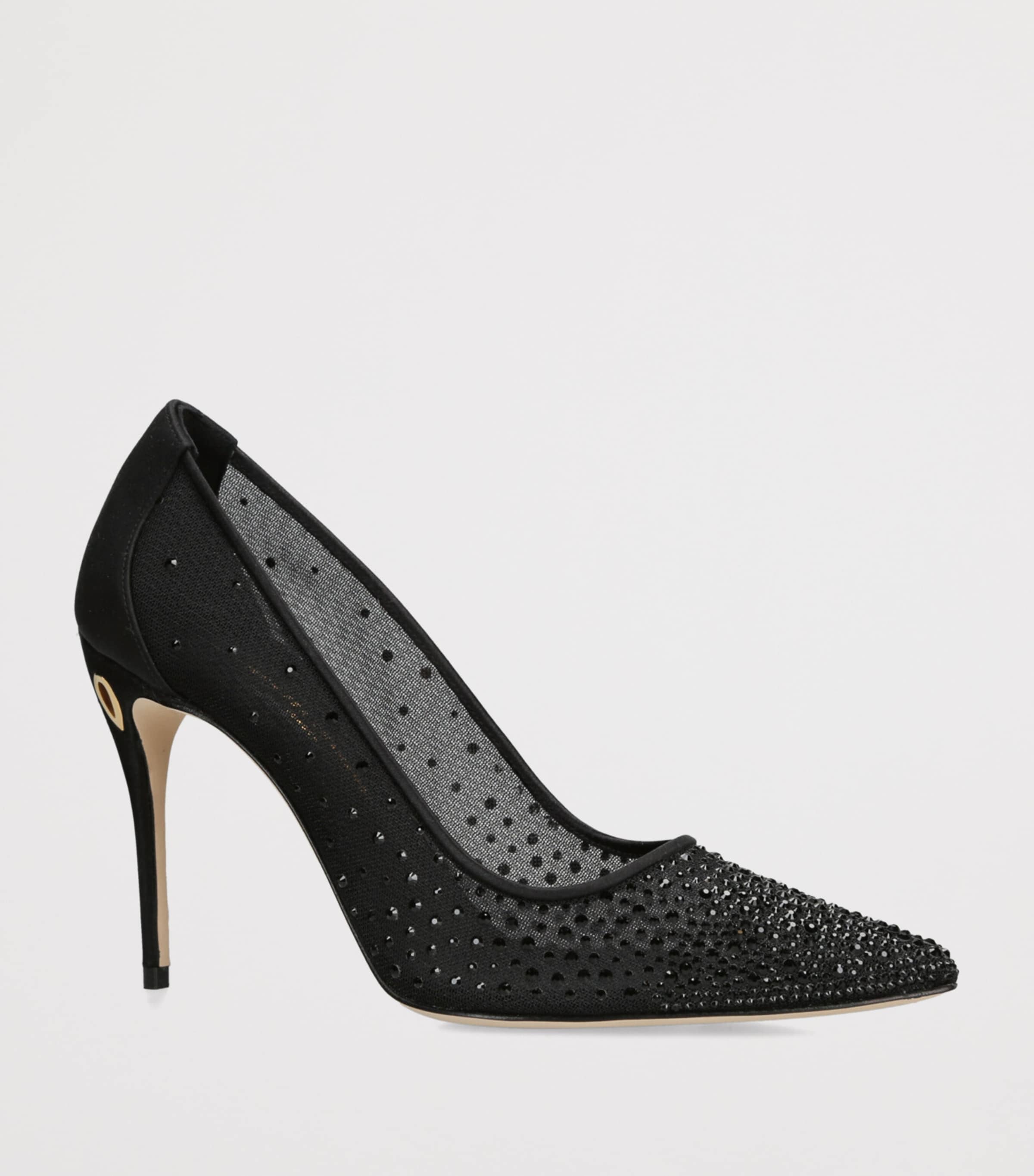 Jennifer Chamandi Black Embellished Lorenzo Pumps 105 | Harrods AE