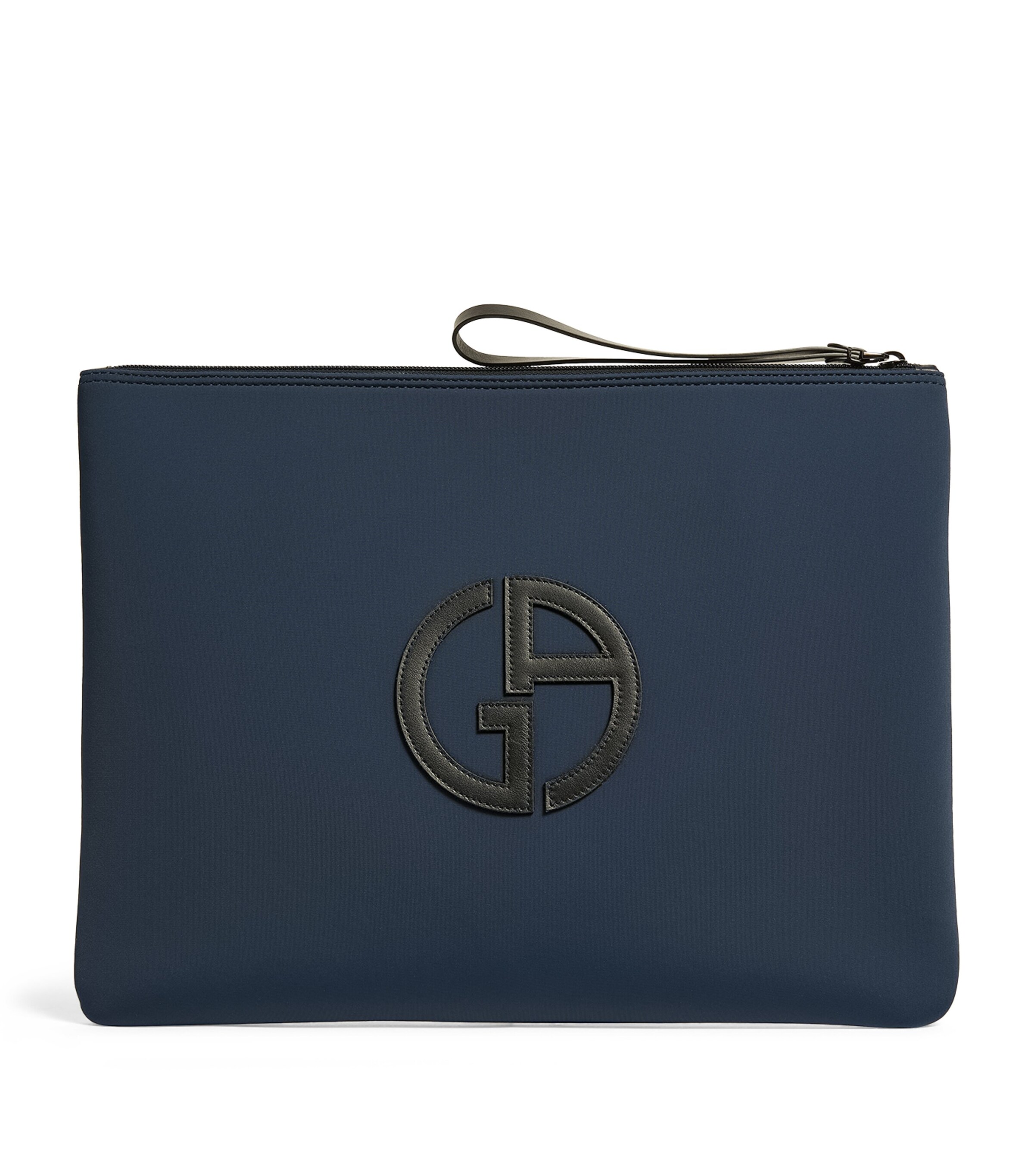 Giorgio Armani Large Neoprene Logo Pouch | Harrods US