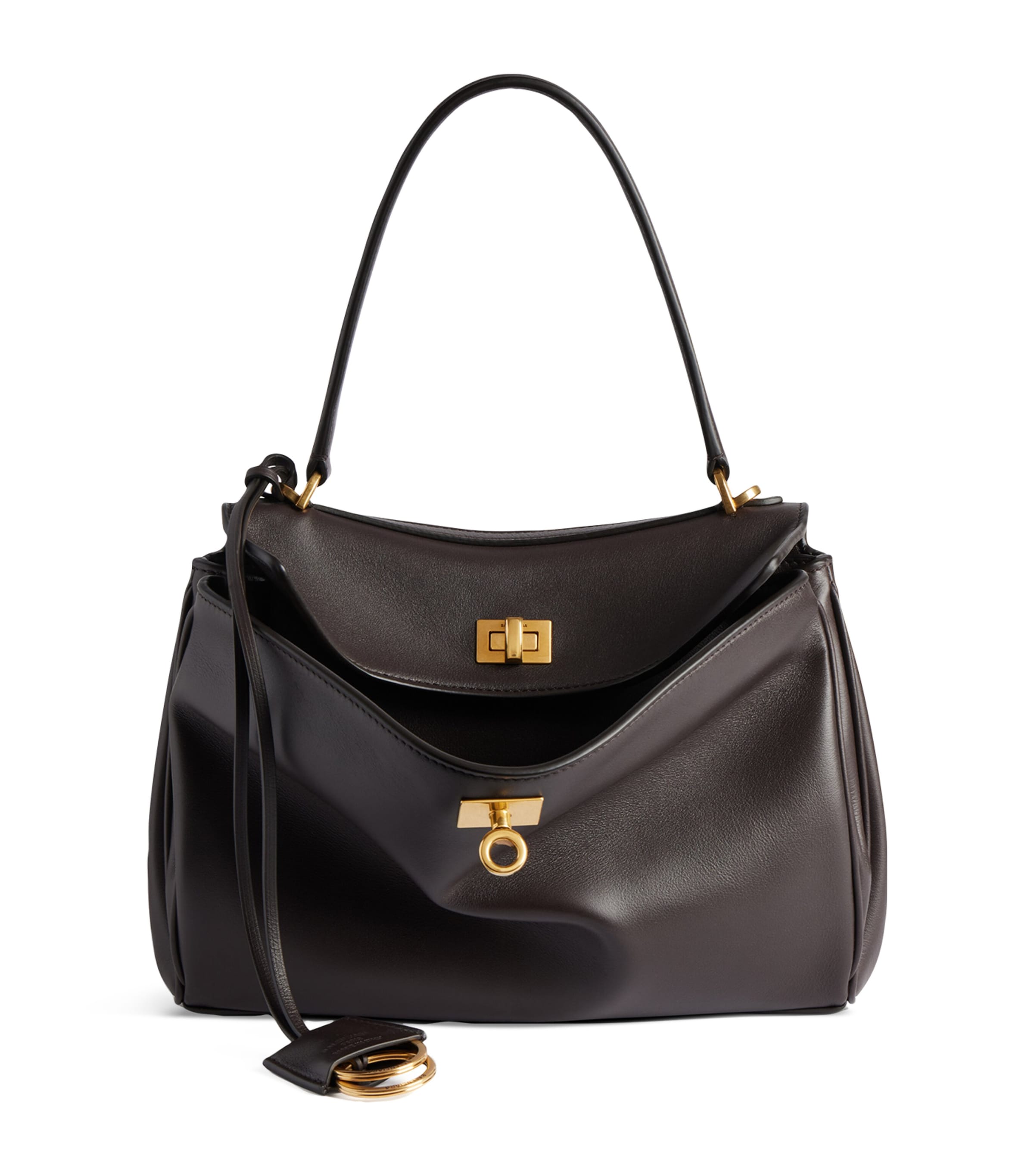 Balenciaga Brown Small Calfskin Rodeo Shoulder Bag | Harrods UK