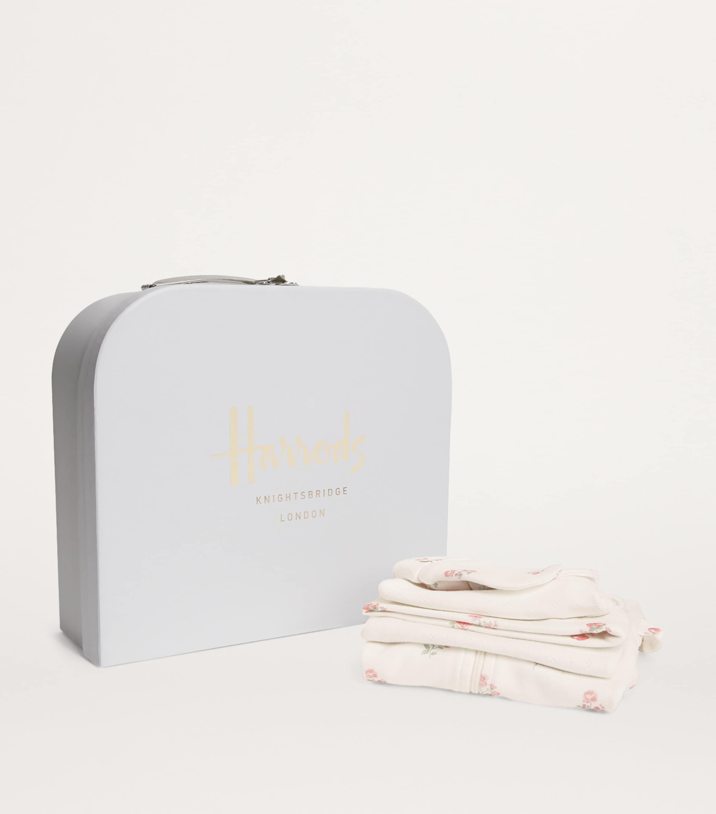 Harrods Ivory Organic Cotton Floral Baby Gift Set (0-18 Months ...