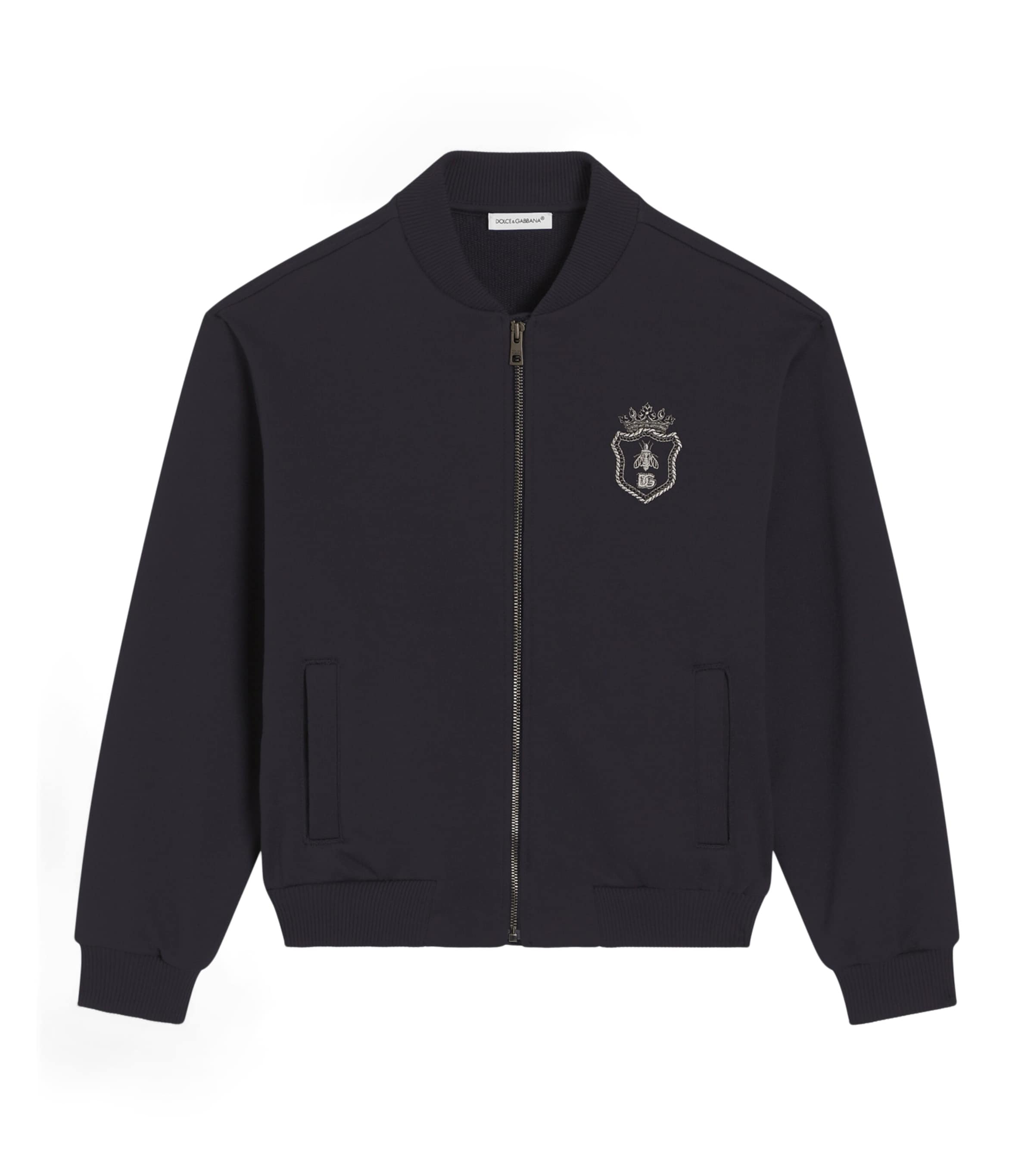 Dolce&Gabbana Kids Multi Cotton Logo Bomber Jacket (8-12+ Years ...