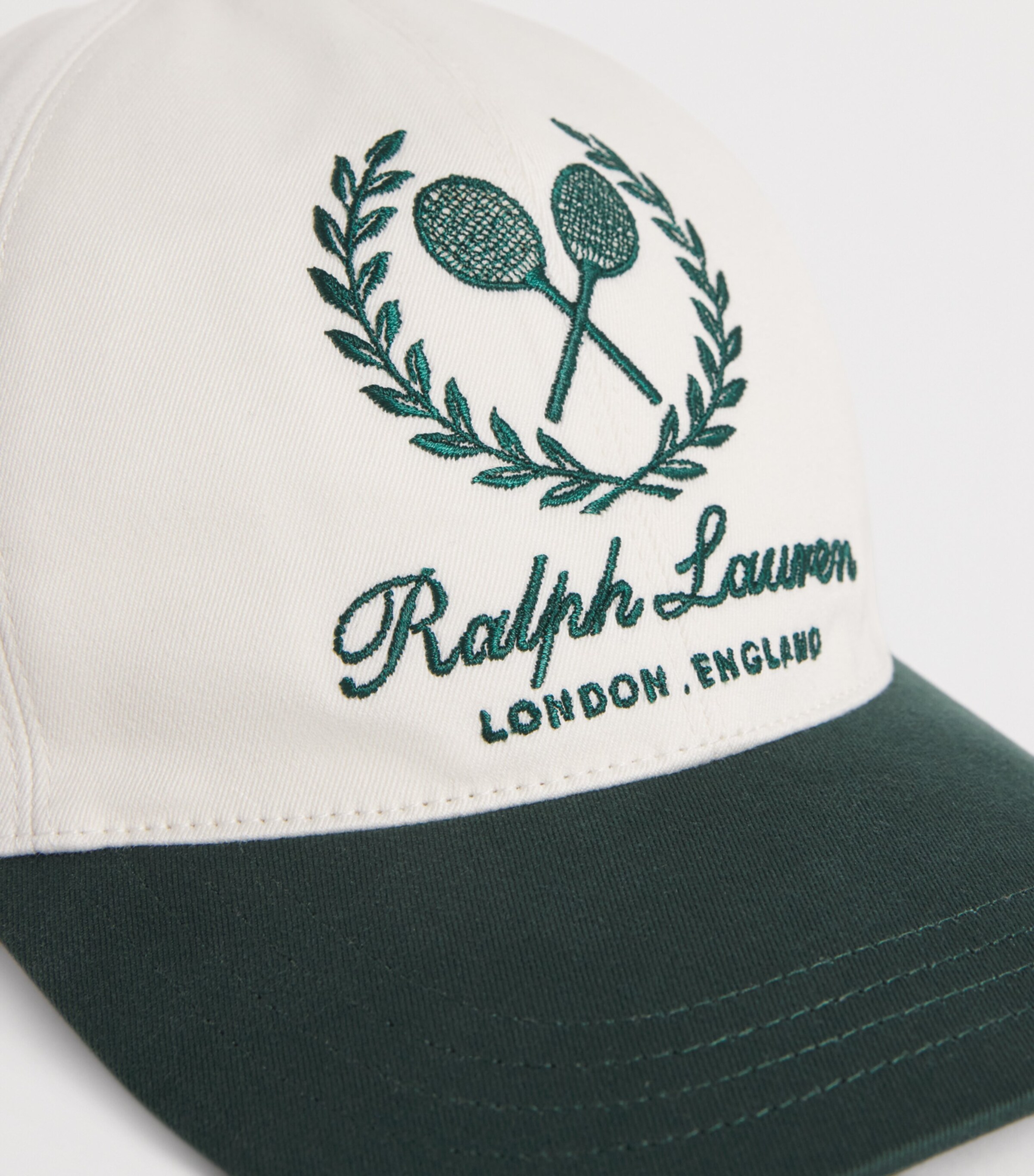 Ralph Lauren Purple Label Ivory x Wimbledon Cotton Logo Cap | Harrods UK