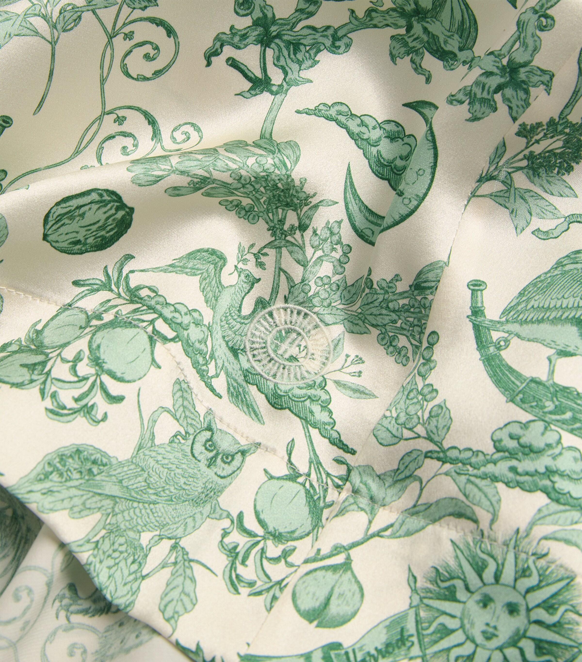 Harrods Green Silk Menagerie Print Robe | Harrods US