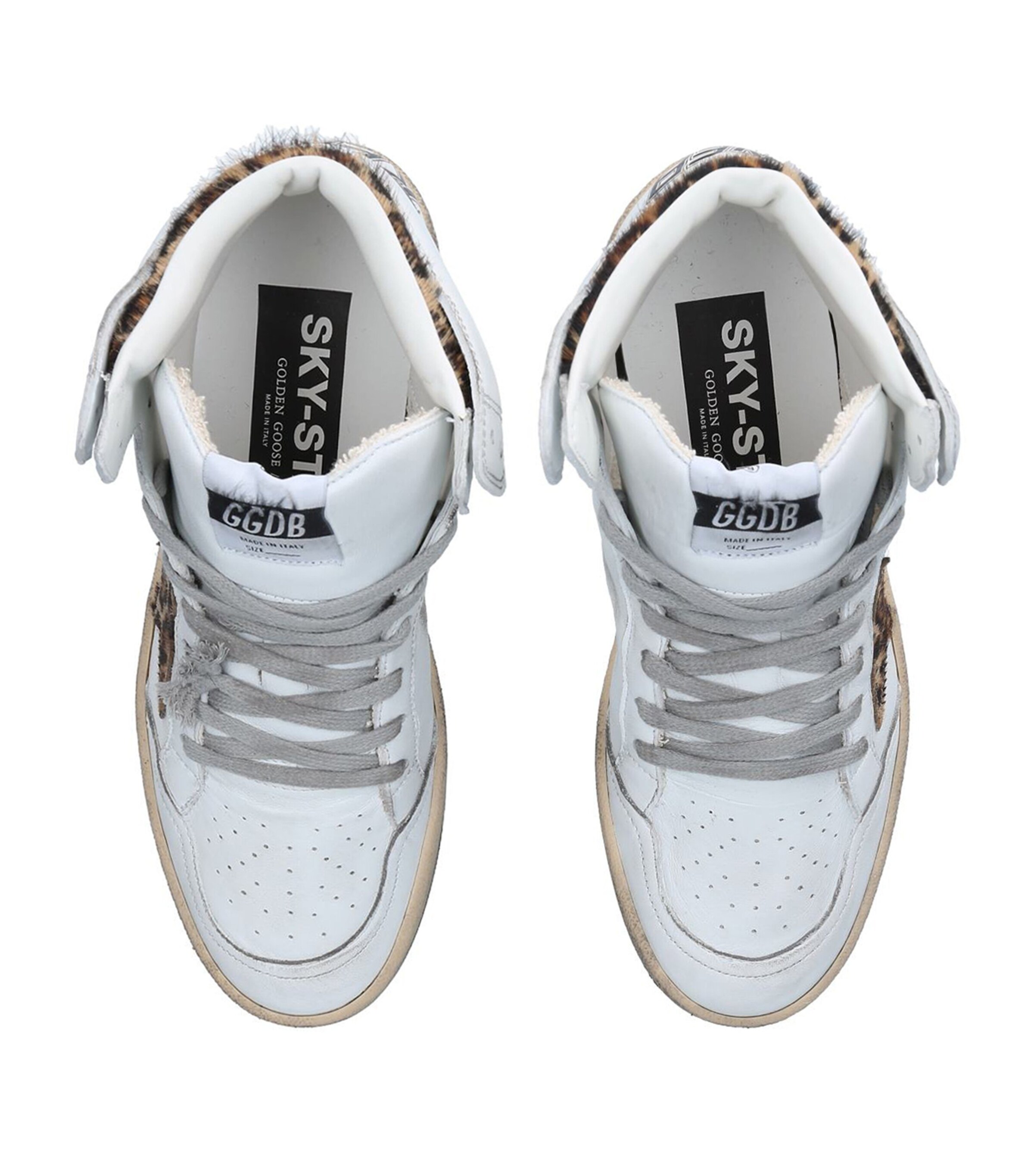 Golden Goose White Sky-Star High-Top Sneakers | Harrods US
