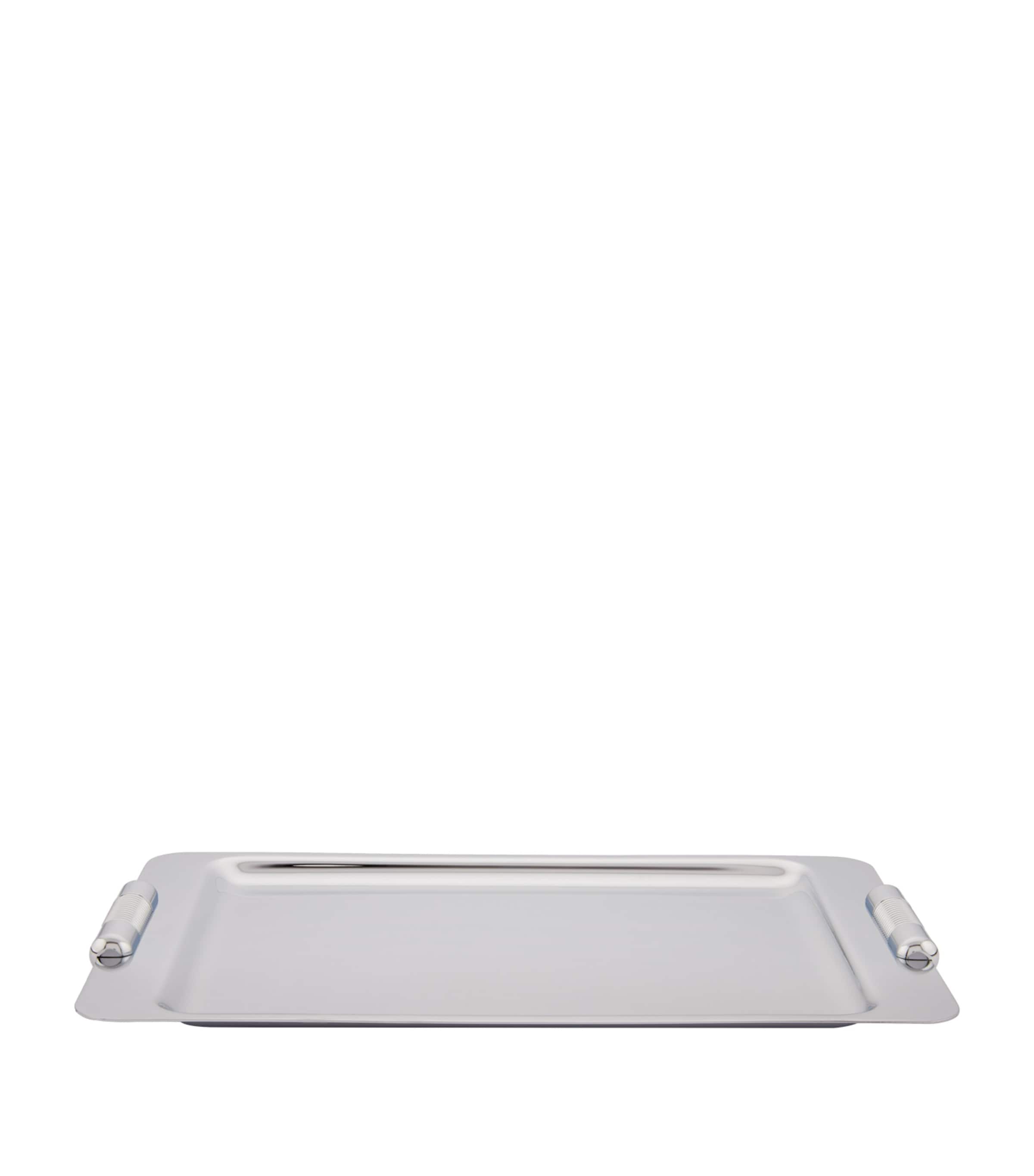ZODIAC Large Cylinder Chrome Tray | Harrods US