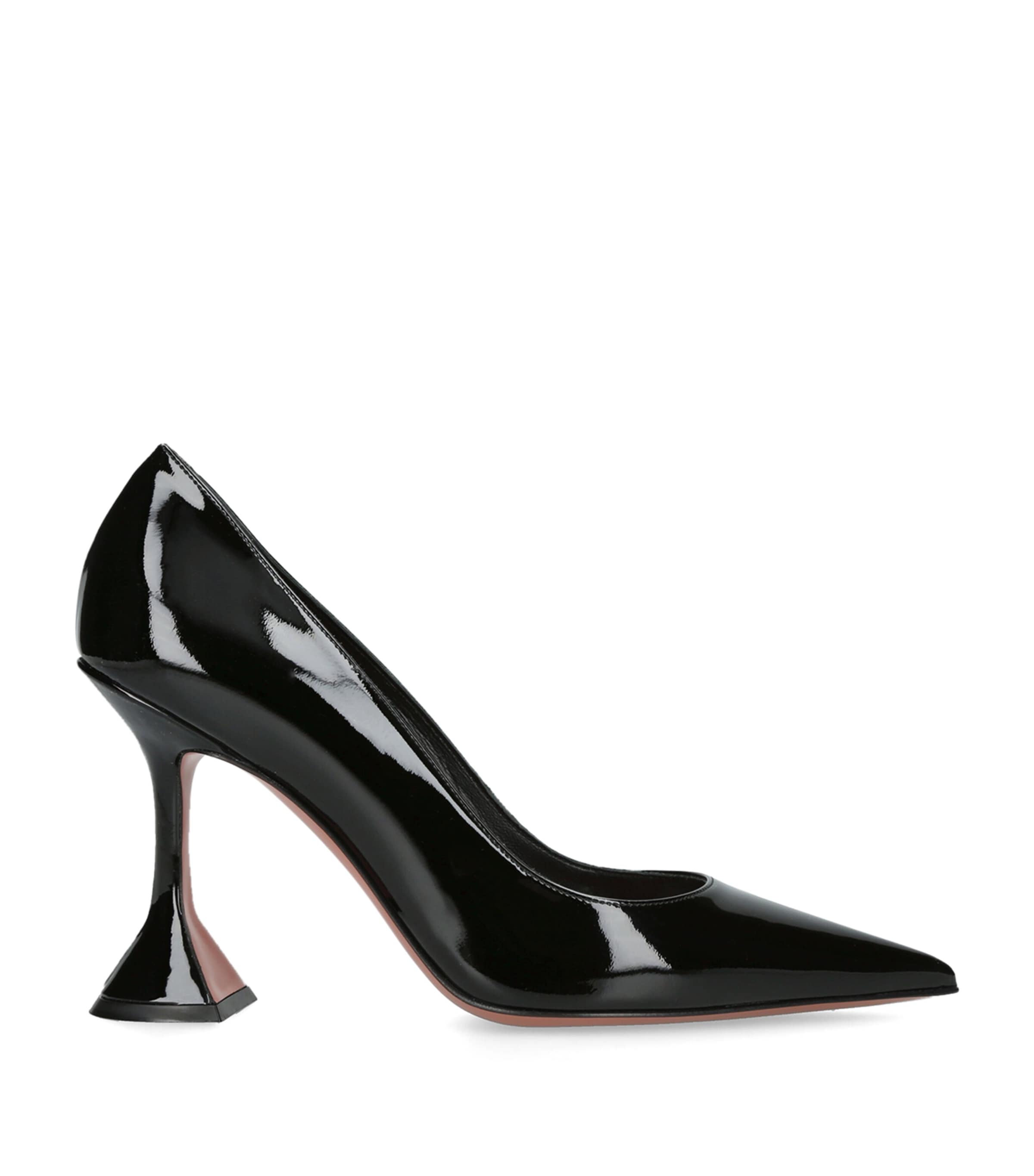 Amina Muaddi Black Patent Ami Pumps 95 | Harrods US