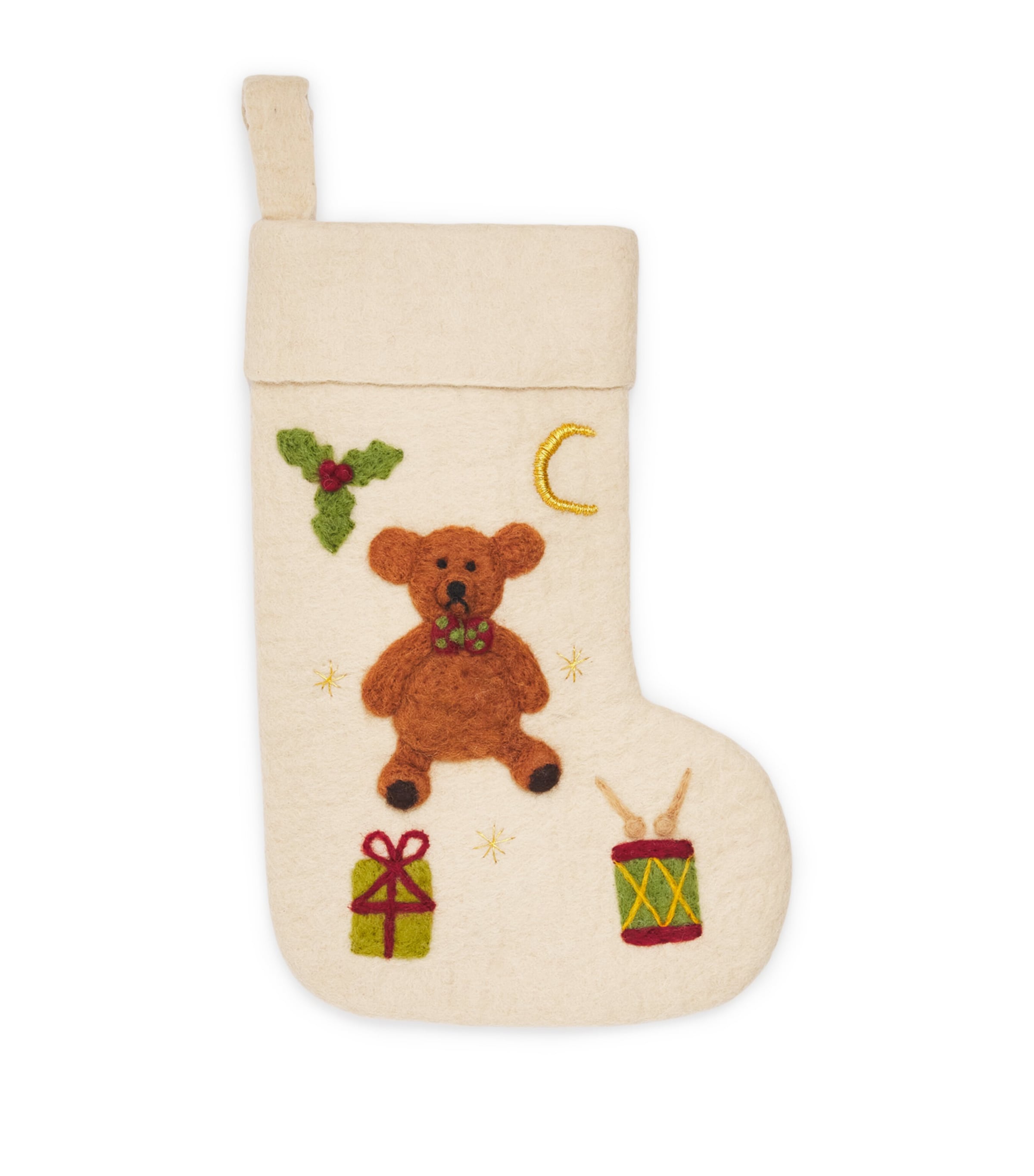 Shirley Bredal Ivory Wool Teddy Bear Stocking | Harrods UK