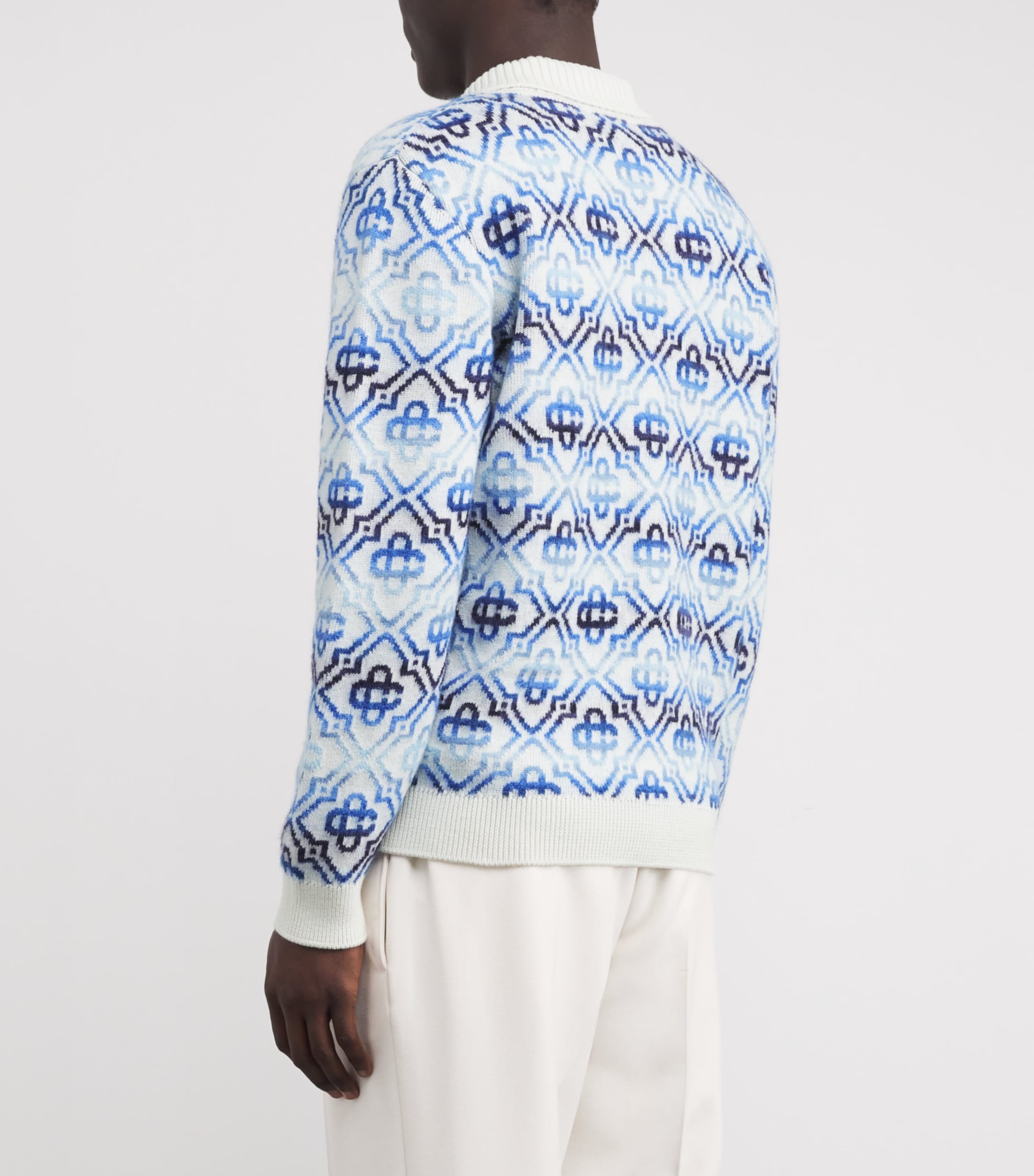 Casablanca Multi Wool-Blend Monogram Zip-Up Sweater | Harrods CA
