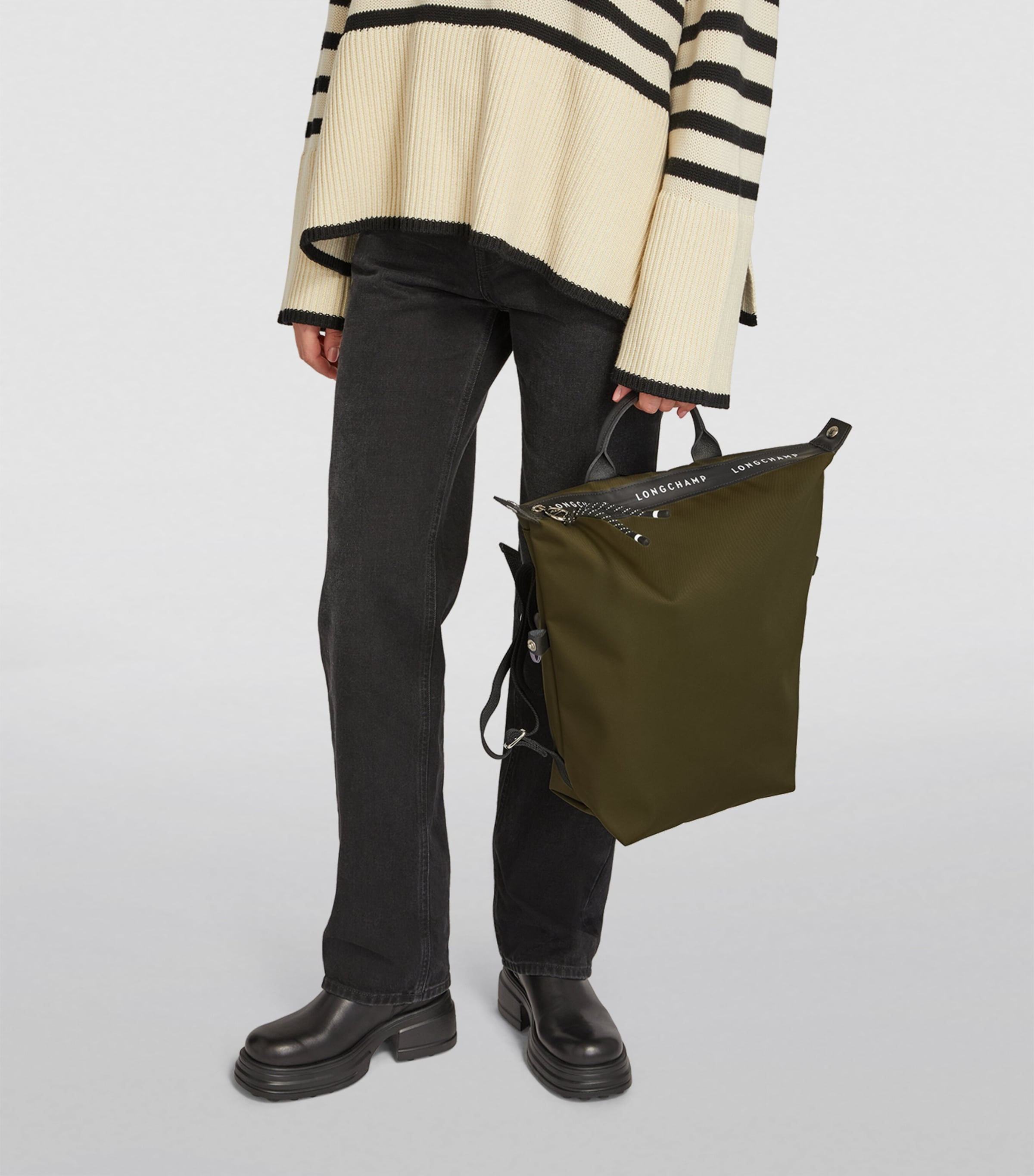 Longchamp Green Large Le Pliage Energy Backpack | Harrods UK