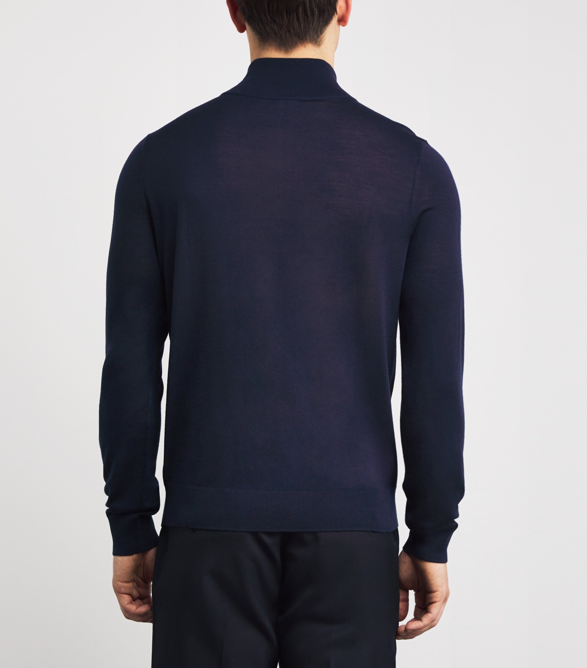 Paul Smith Navy Merino Wool Quarter-Zip Sweater | Harrods AU