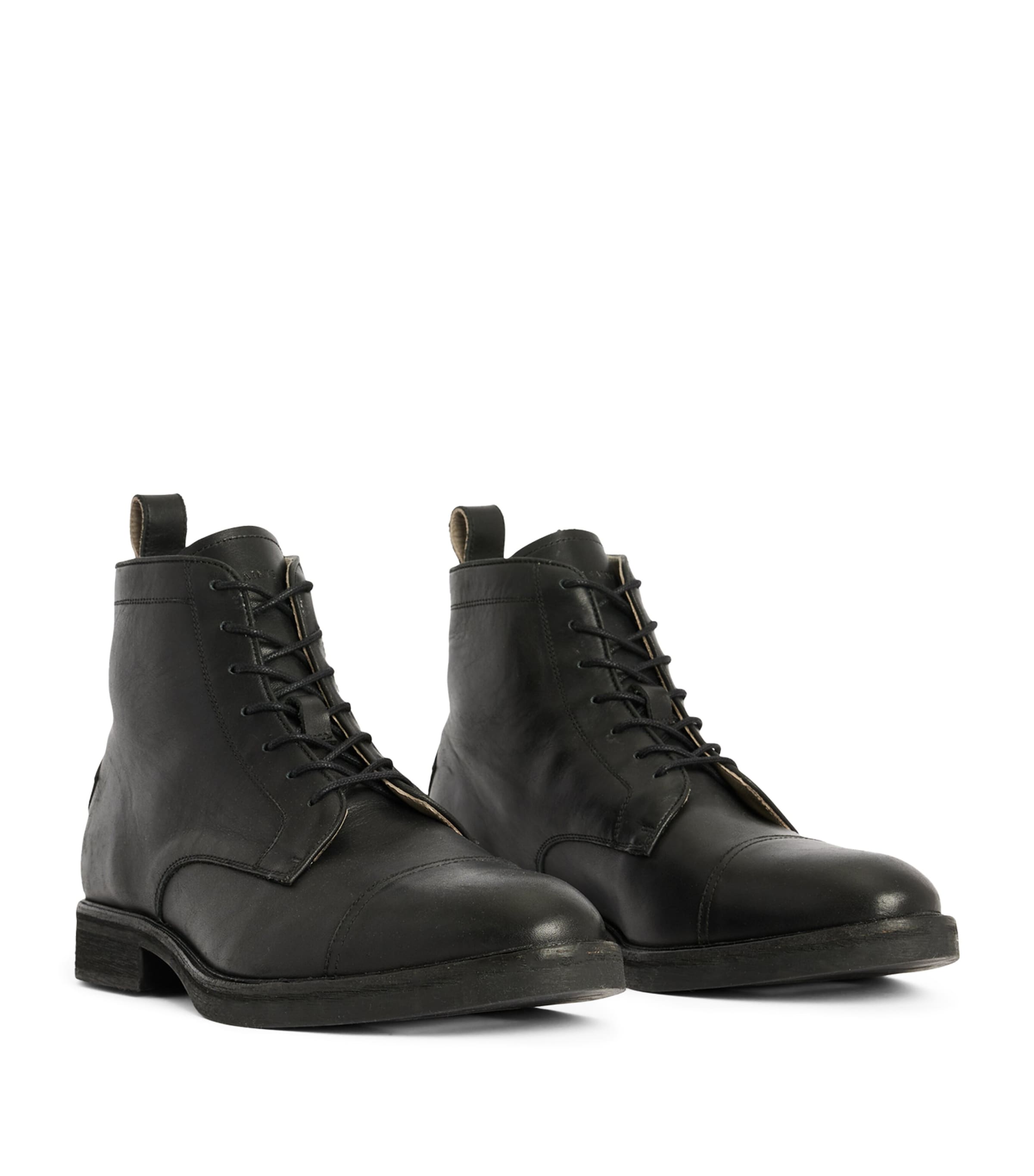 AllSaints Black Leather Drago Boots | Harrods UK