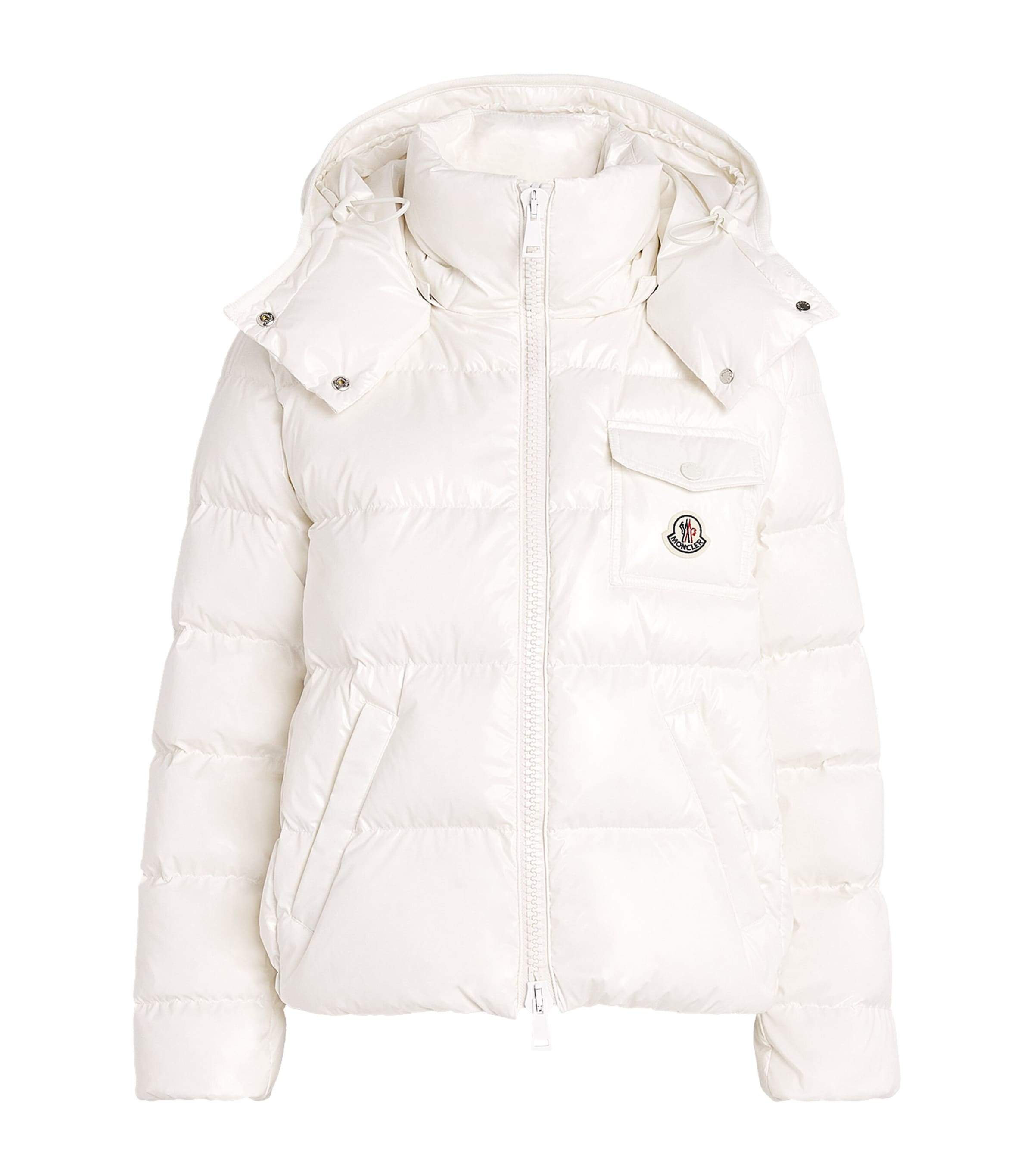 Moncler White Down Andro Puffer Jacket | Harrods US