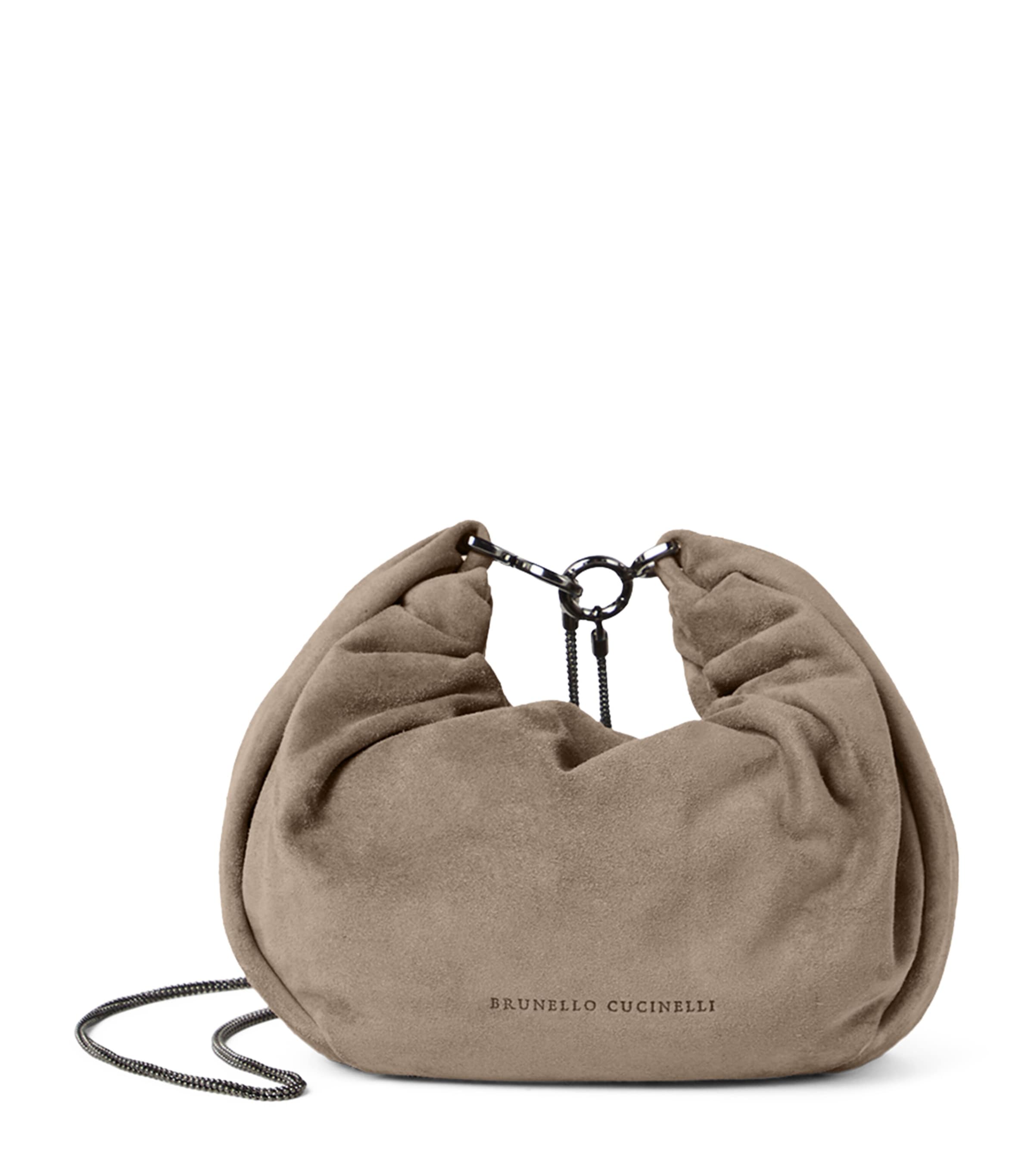 Brunello Cucinelli Suede Brioche Cross-Body Bag | Harrods US