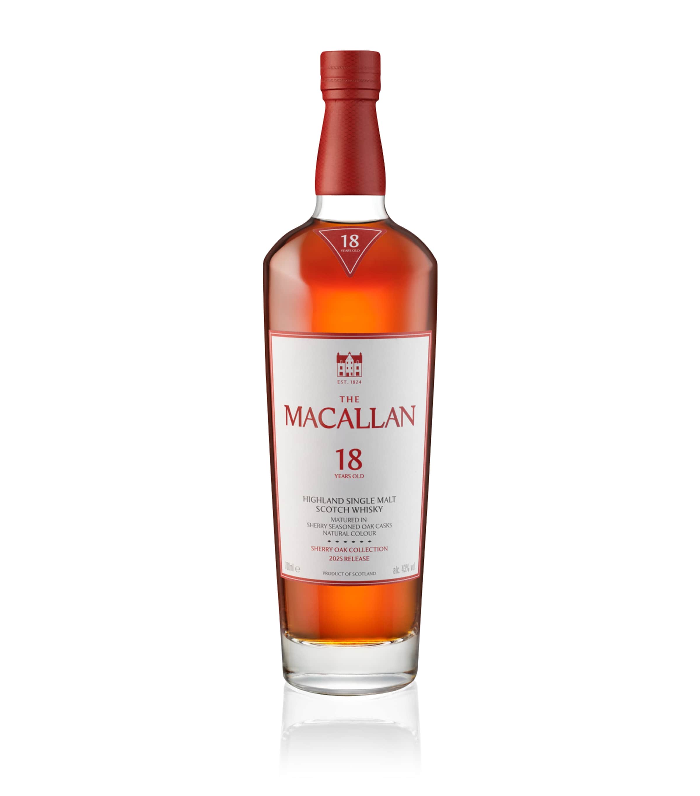 The Macallan 18-Year-Old Sherry Oak Single Malt Scotch Whisky (70cl ...