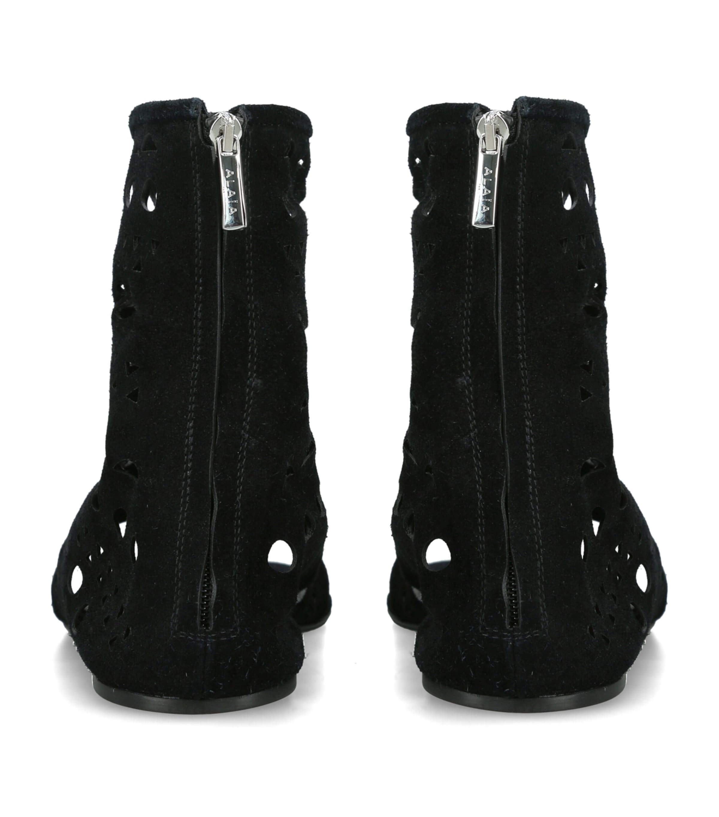 Alaïa Black Suede Neo Vienne High Sandals | Harrods US