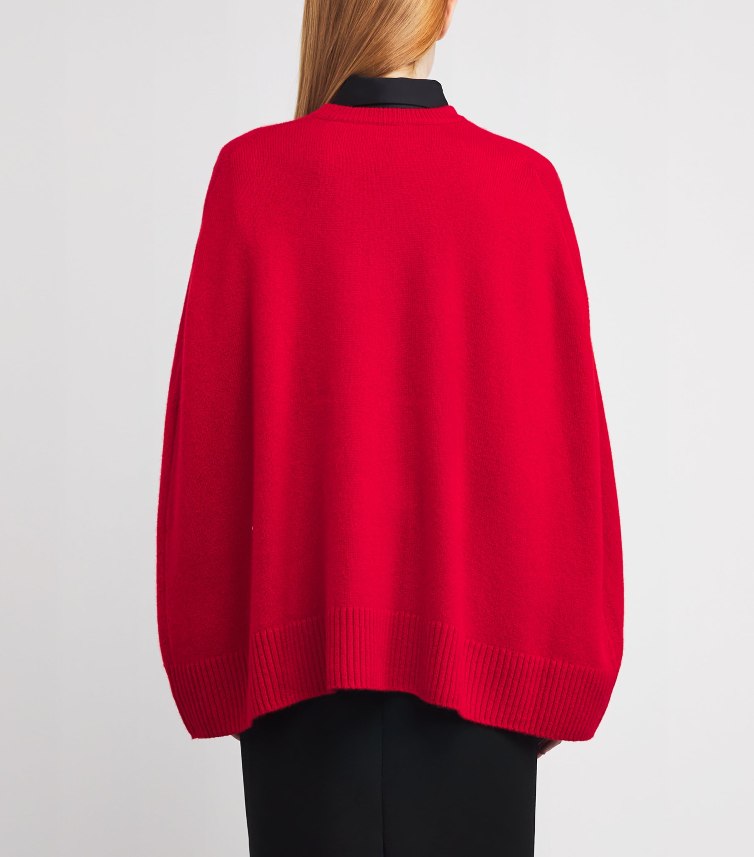 Toteme Red Cashmere Cape Sweater | Harrods US