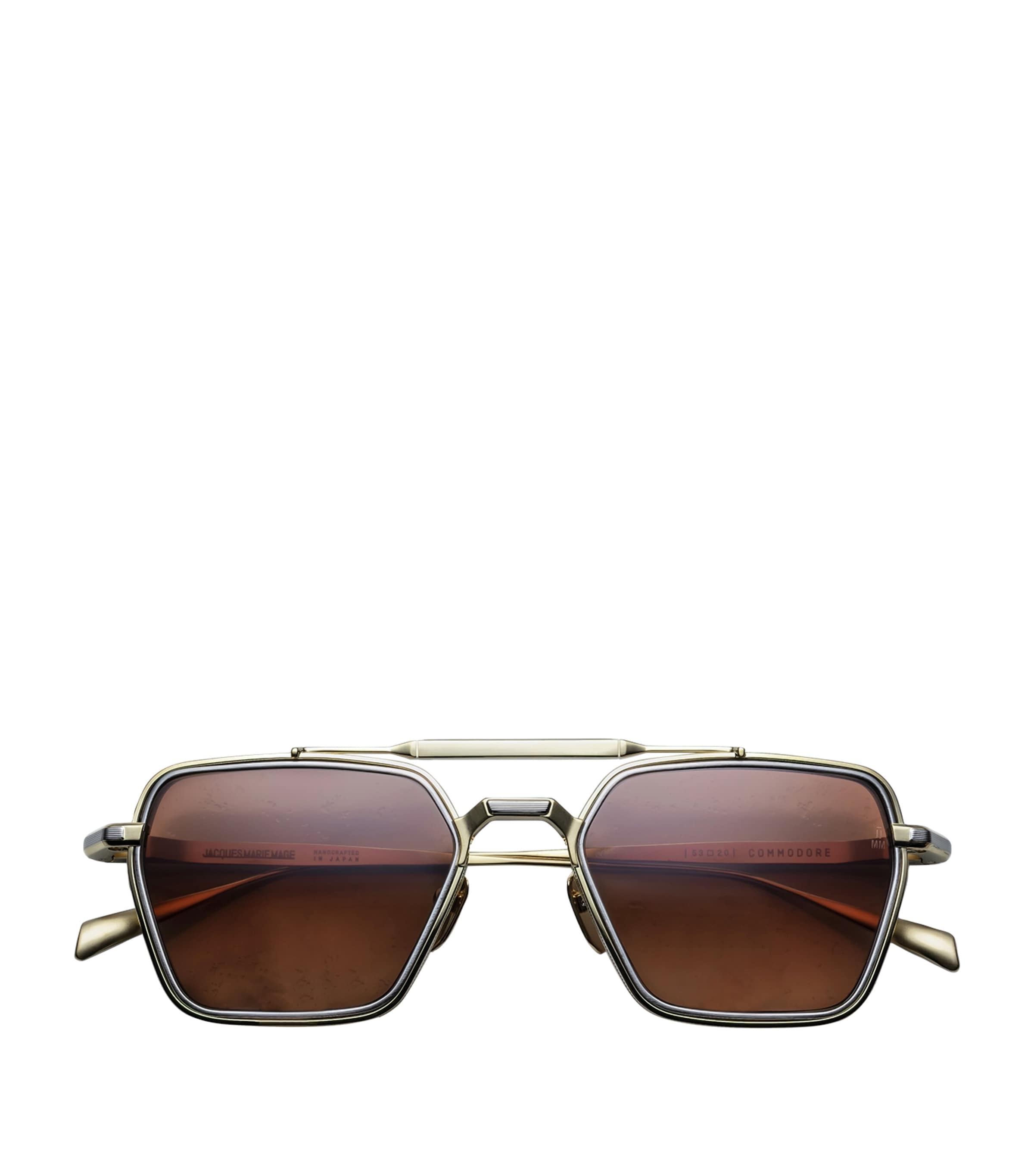 Jacques Marie Mage Gold Titanium Commodore Sunglasses | Harrods DE