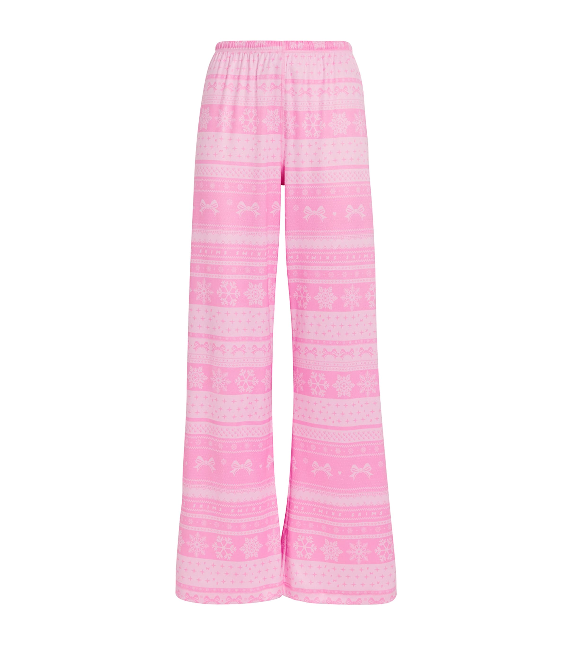 Skims Pink Pointelle Plush Pyjama Trousers | Harrods UK