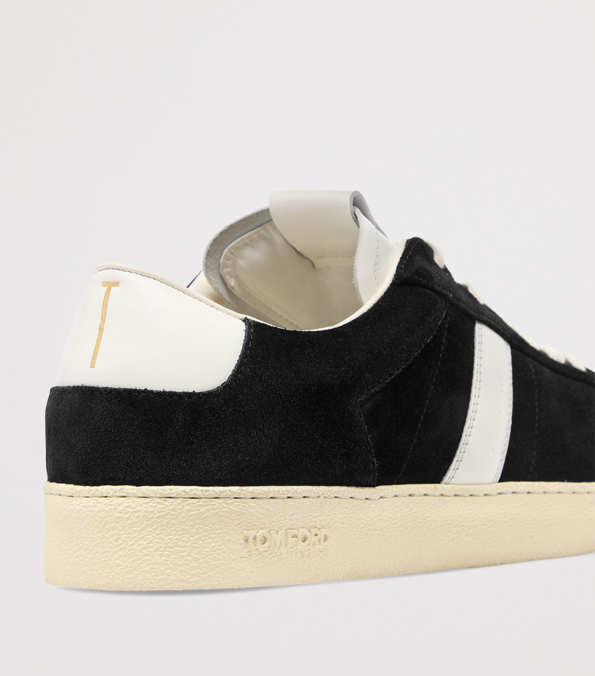 TOM FORD Black Leather T Sneakers | Harrods US