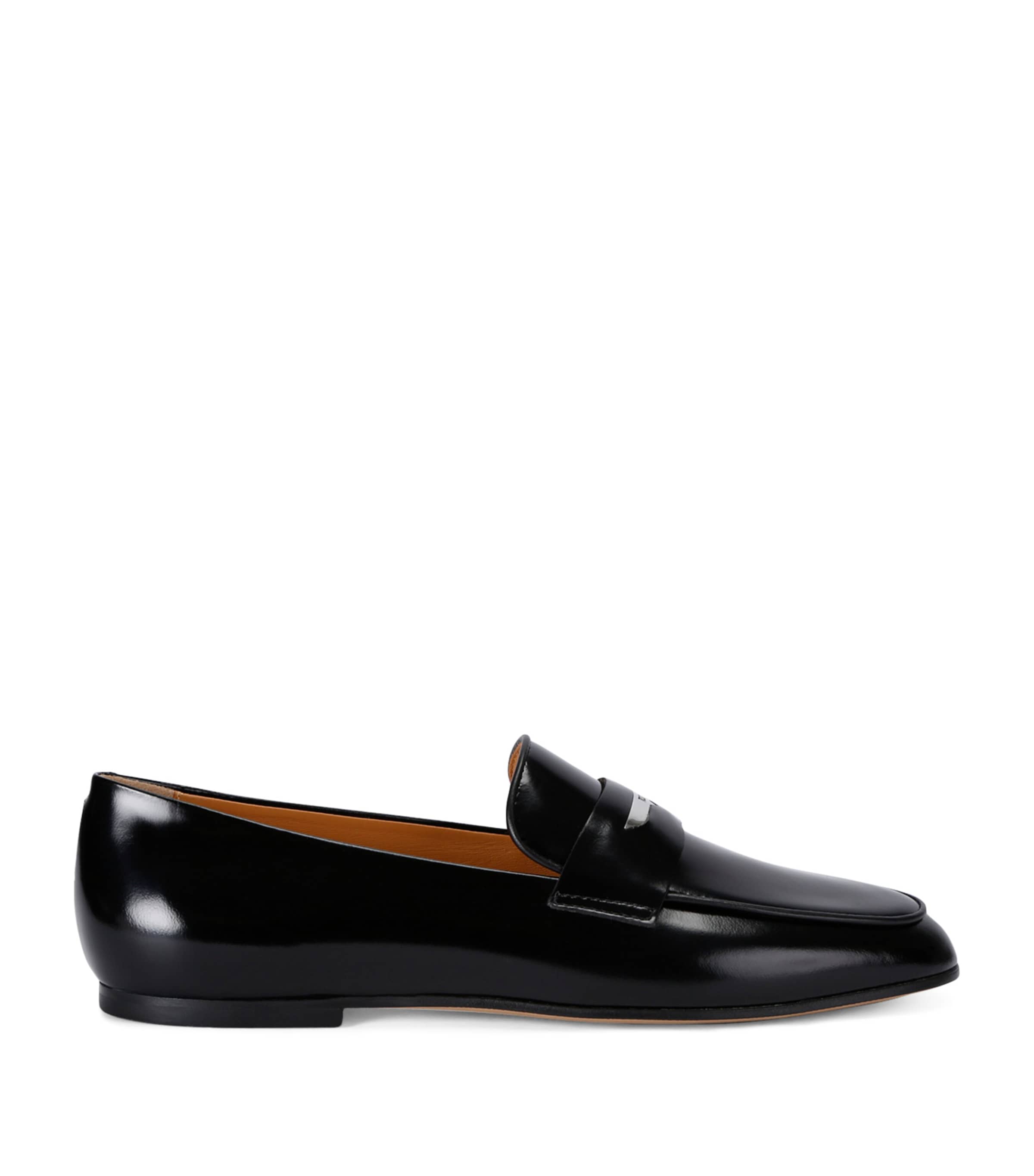 Tod's Black Leather Cuoio Penny Loafers | Harrods US