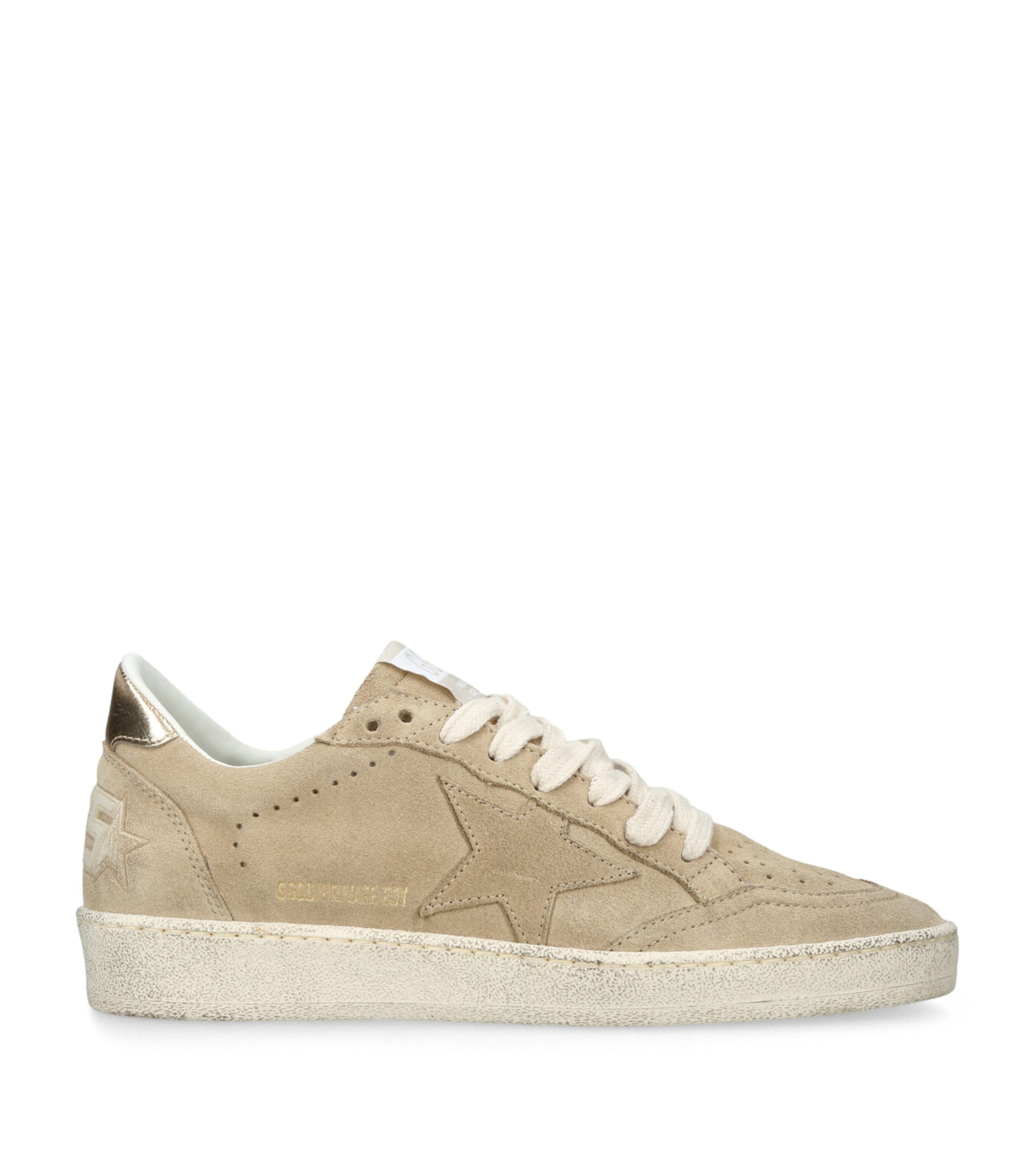Golden Goose Beige Suede Ball Star Sneakers | Harrods QA