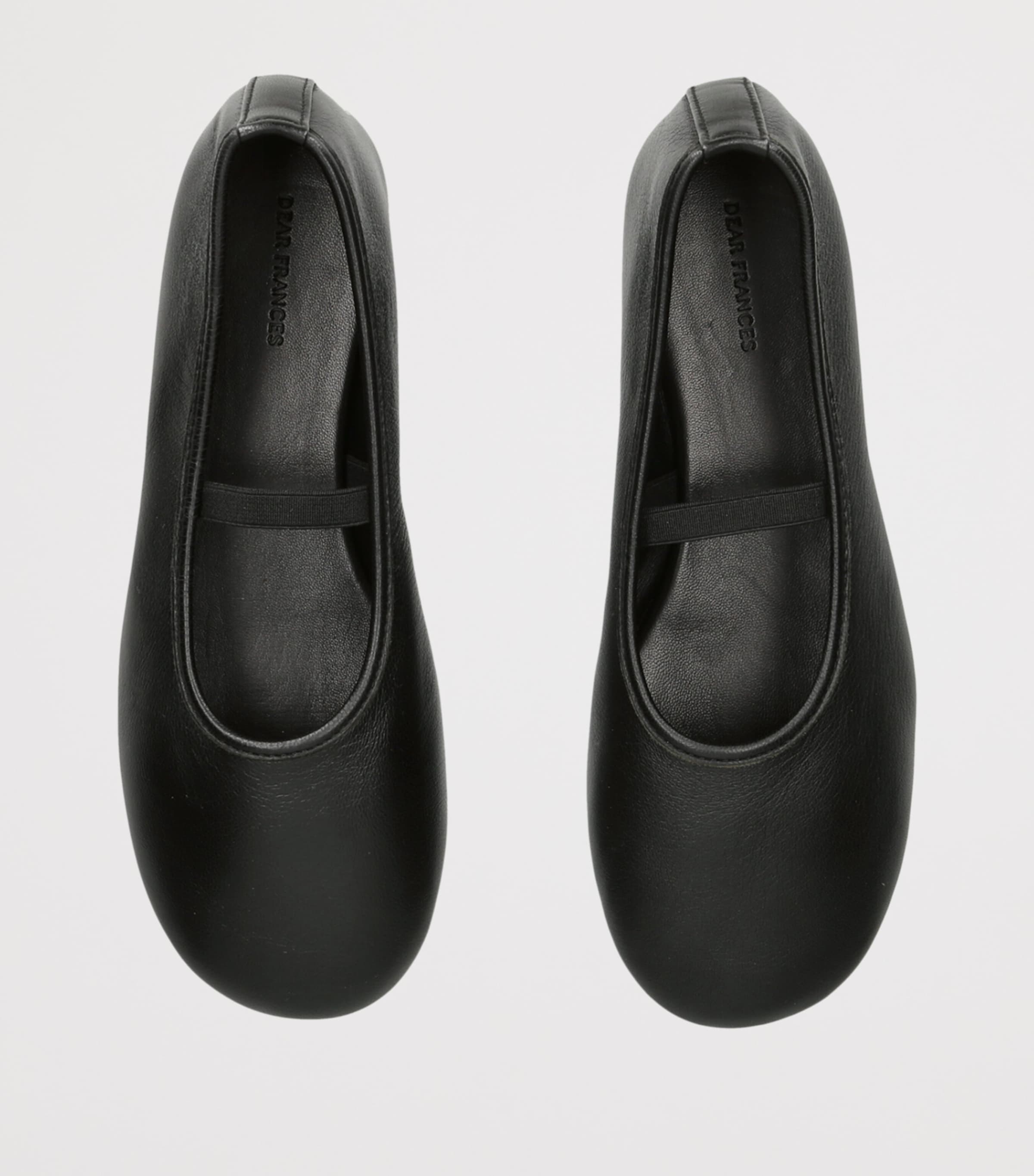 Dear Frances Black Leather Balla Ballet Flats | Harrods AU