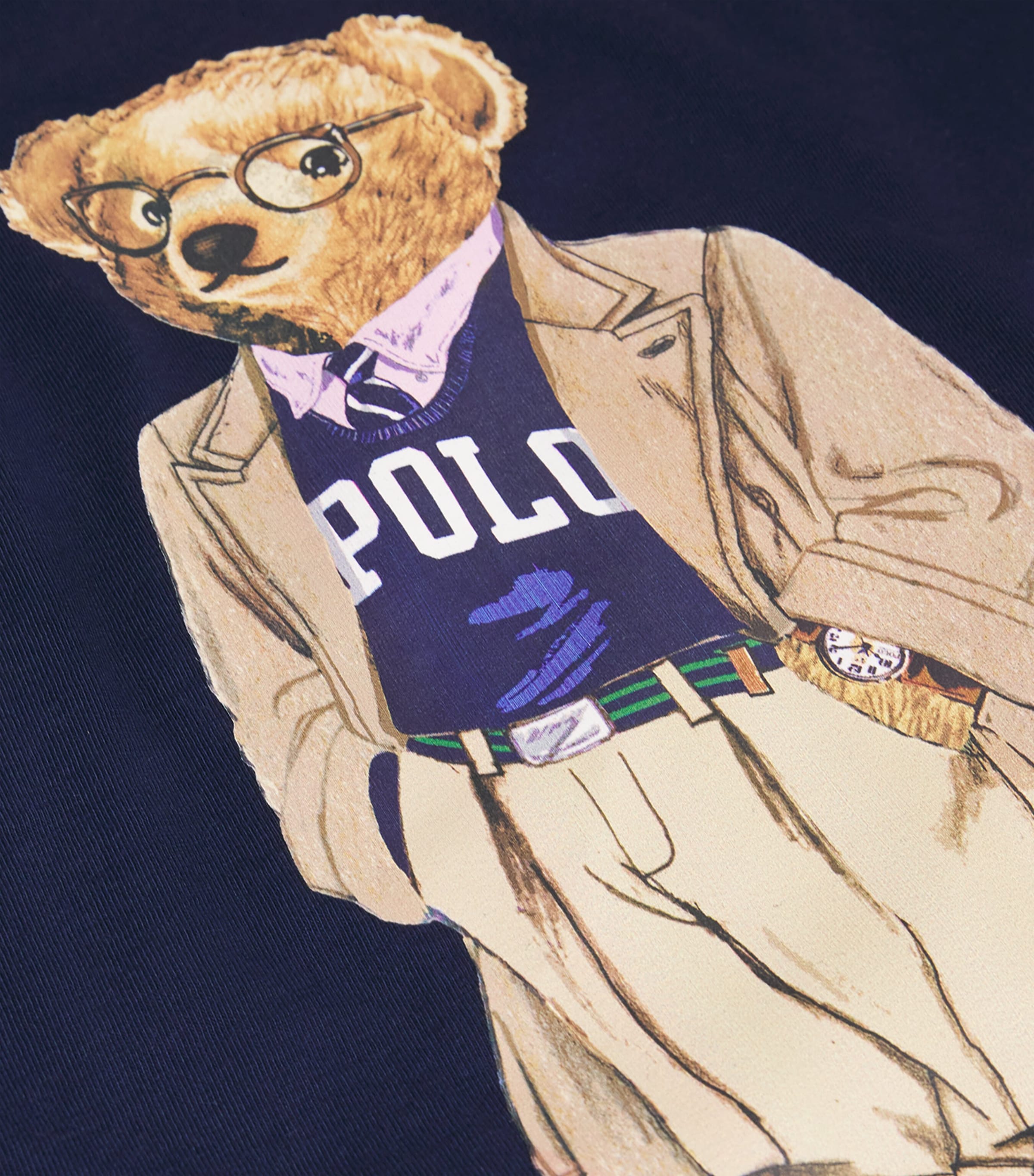 Polo Ralph Lauren Navy Polo Bear Slim T-Shirt | Harrods US