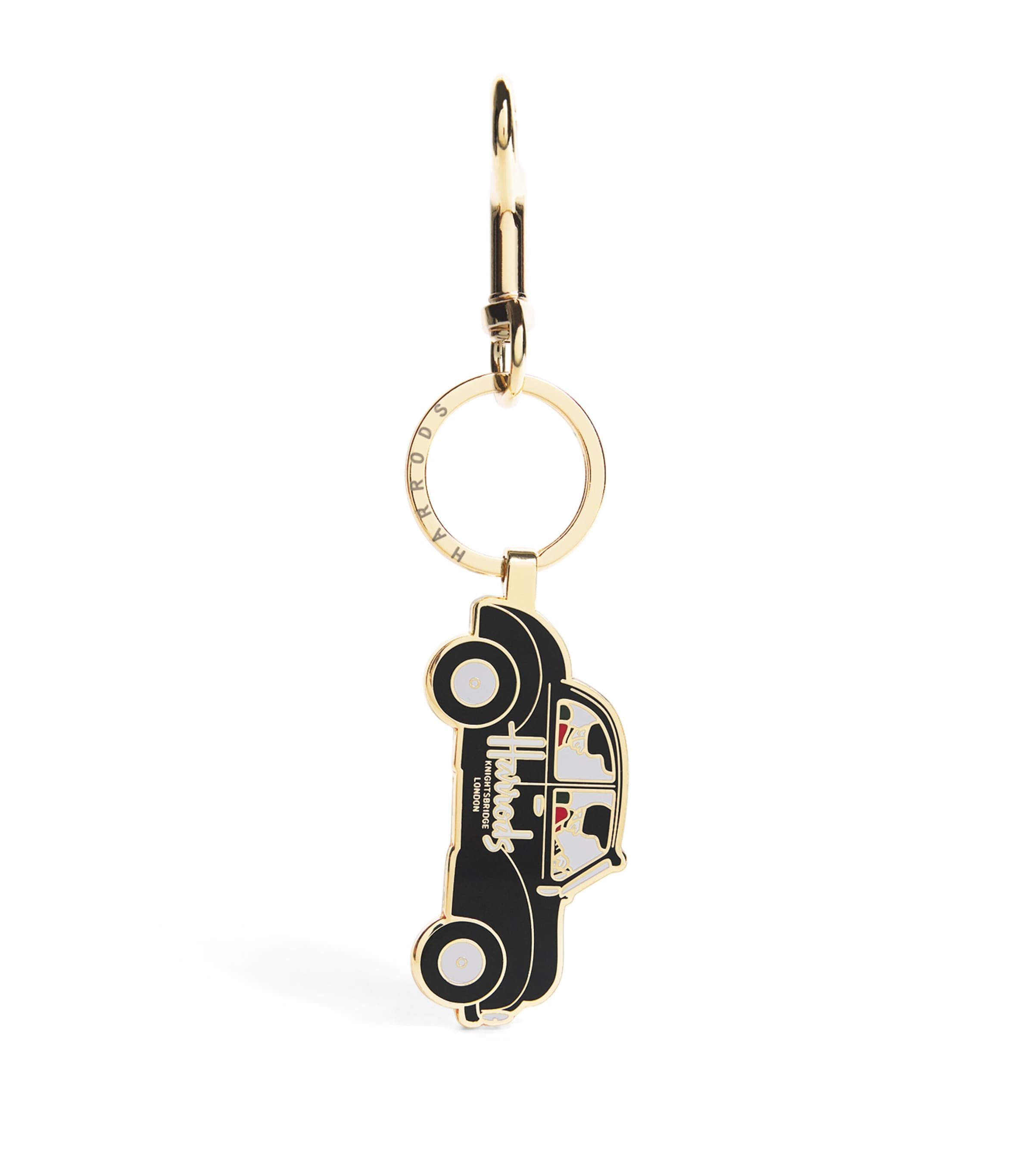Harrods Metal Black Cab Keyring | Harrods UK