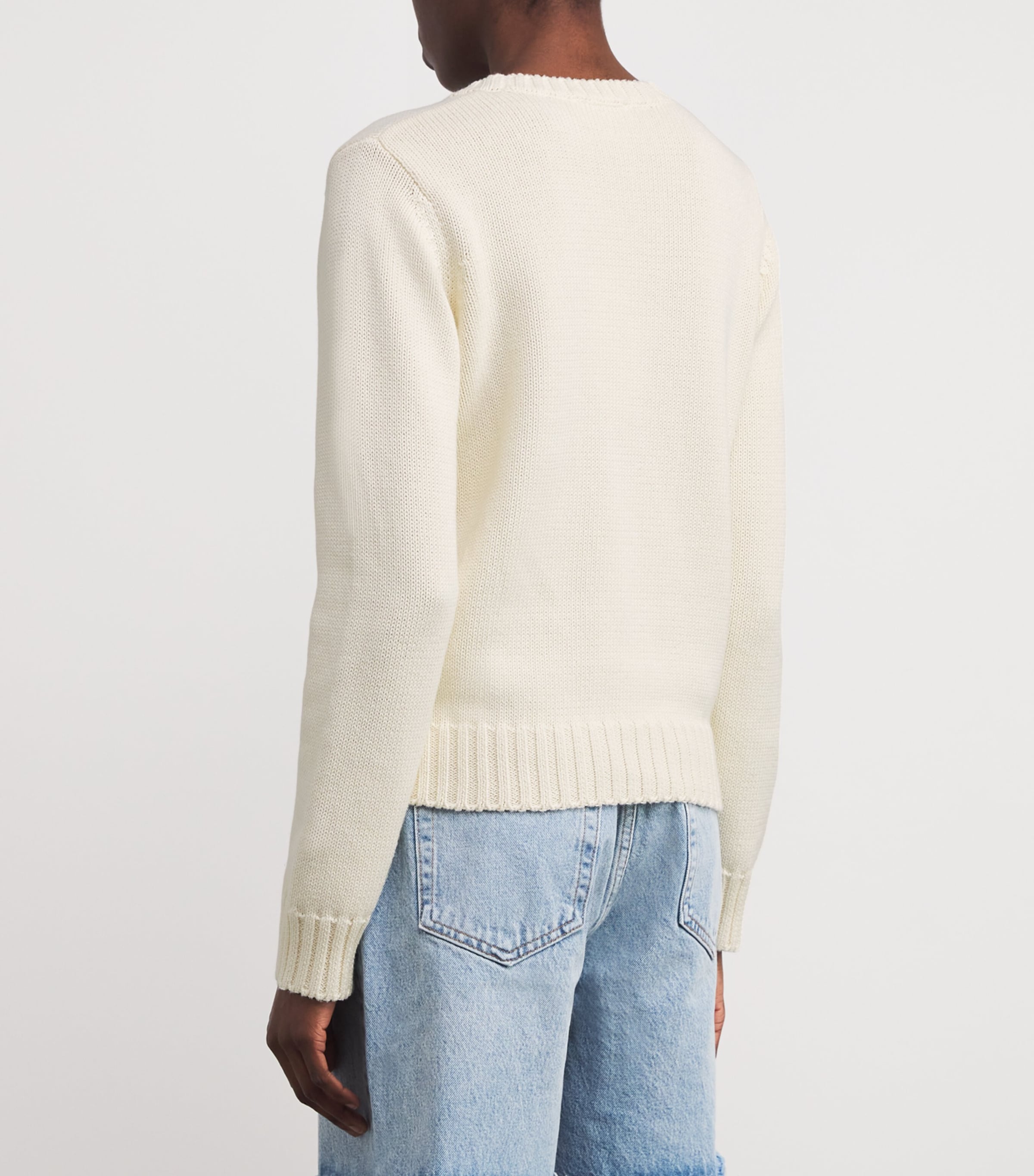 Sporty & Rich Ivory x Le Bristol 100th Crest Sweater | Harrods UK