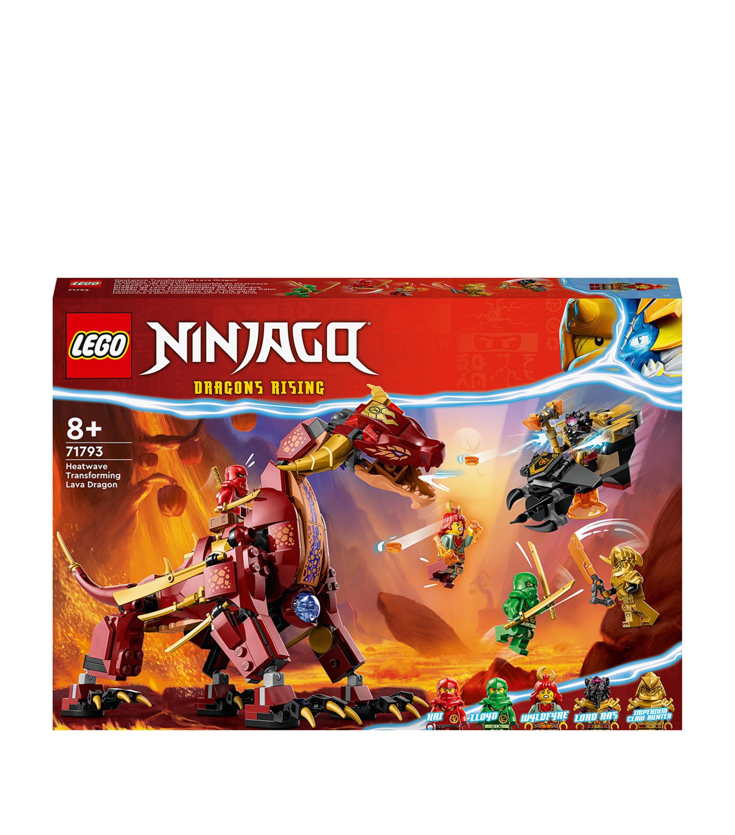 Lego NINJAGO Dragons Rising Heatwave Transforming Lava Dragon Set 71793 ...