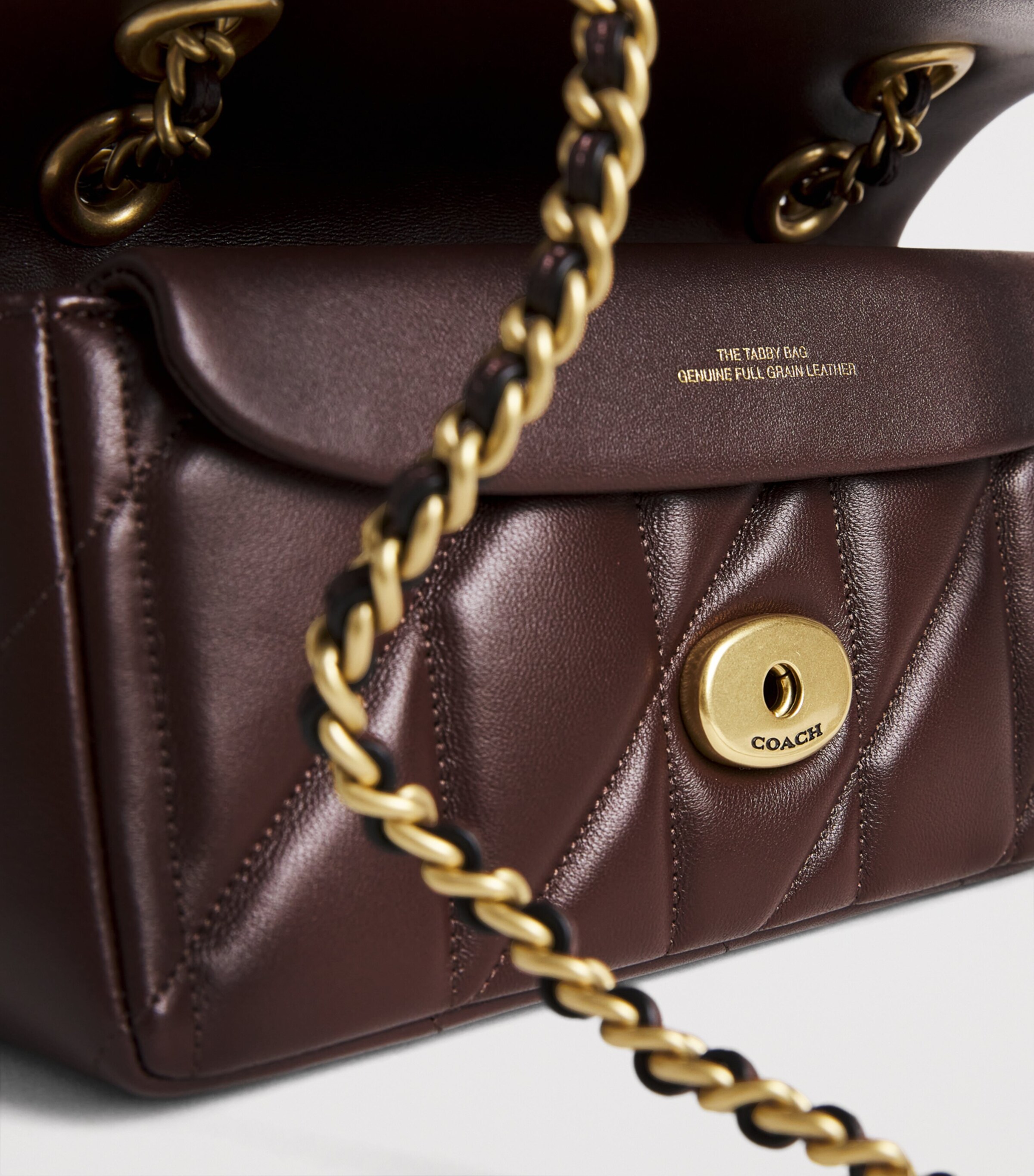 Coach Brown Quilted Leather Tabby 20 Shoulder Bag | Harrods UK